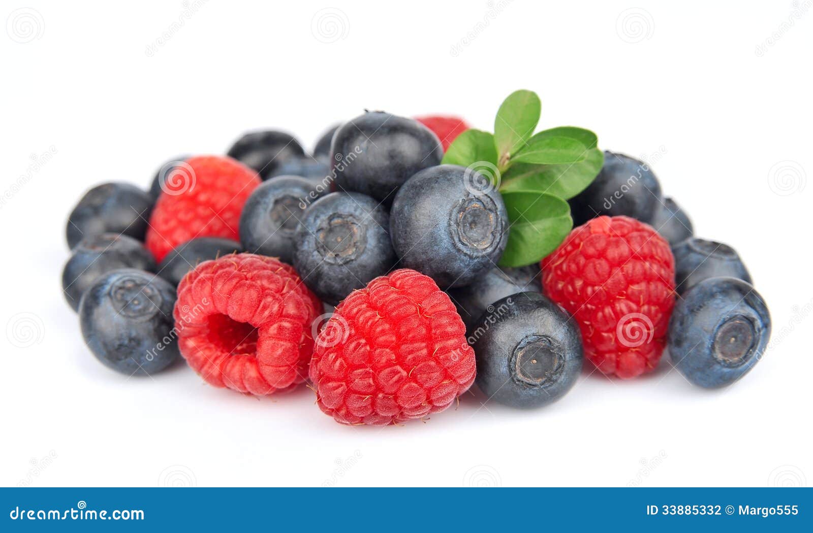 Raspberries and Blueberries Stock Photo - Image of nature, closeup ...