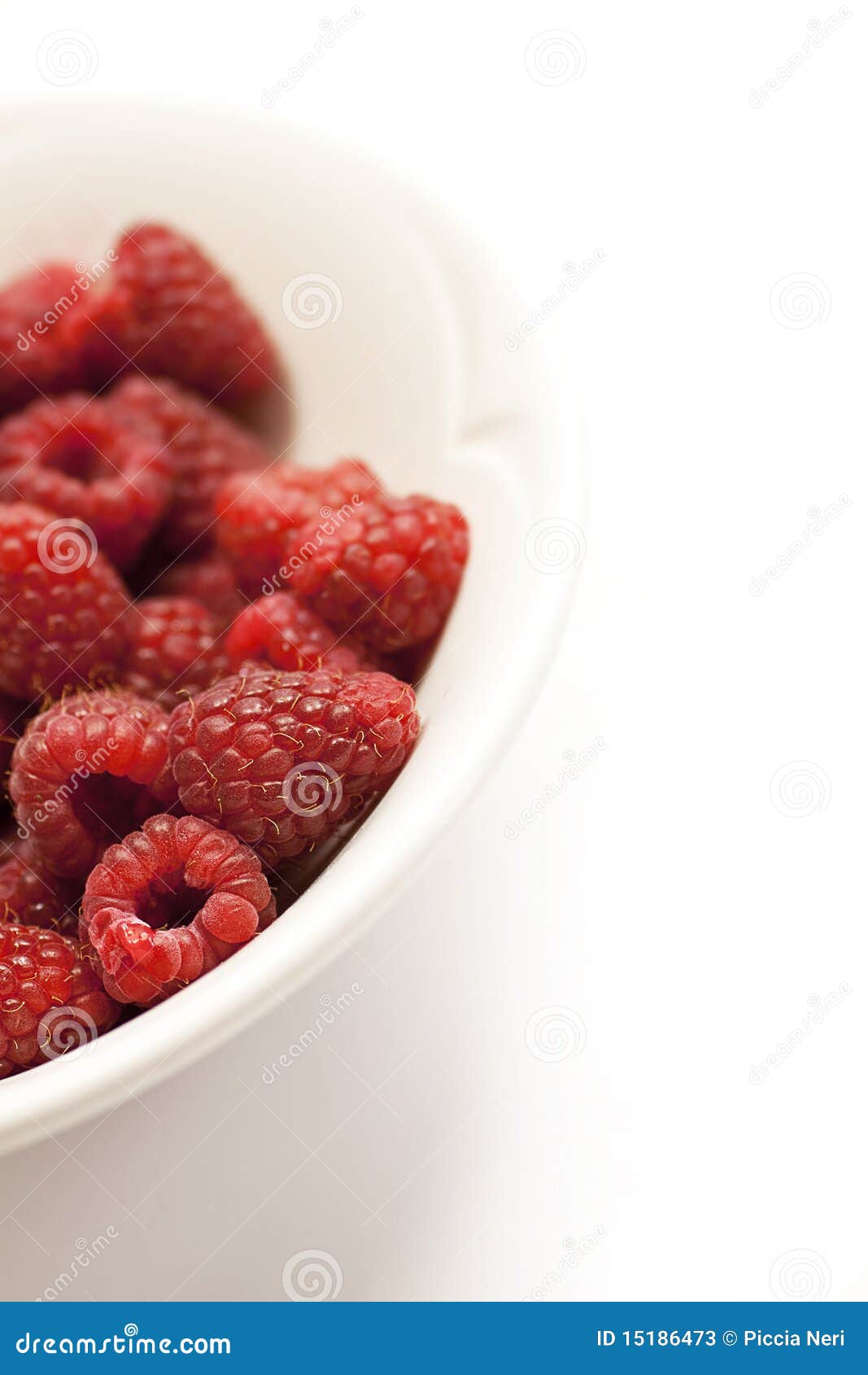 Raspberries in a bowl stock image. Image of spaces, balanced - 15186473