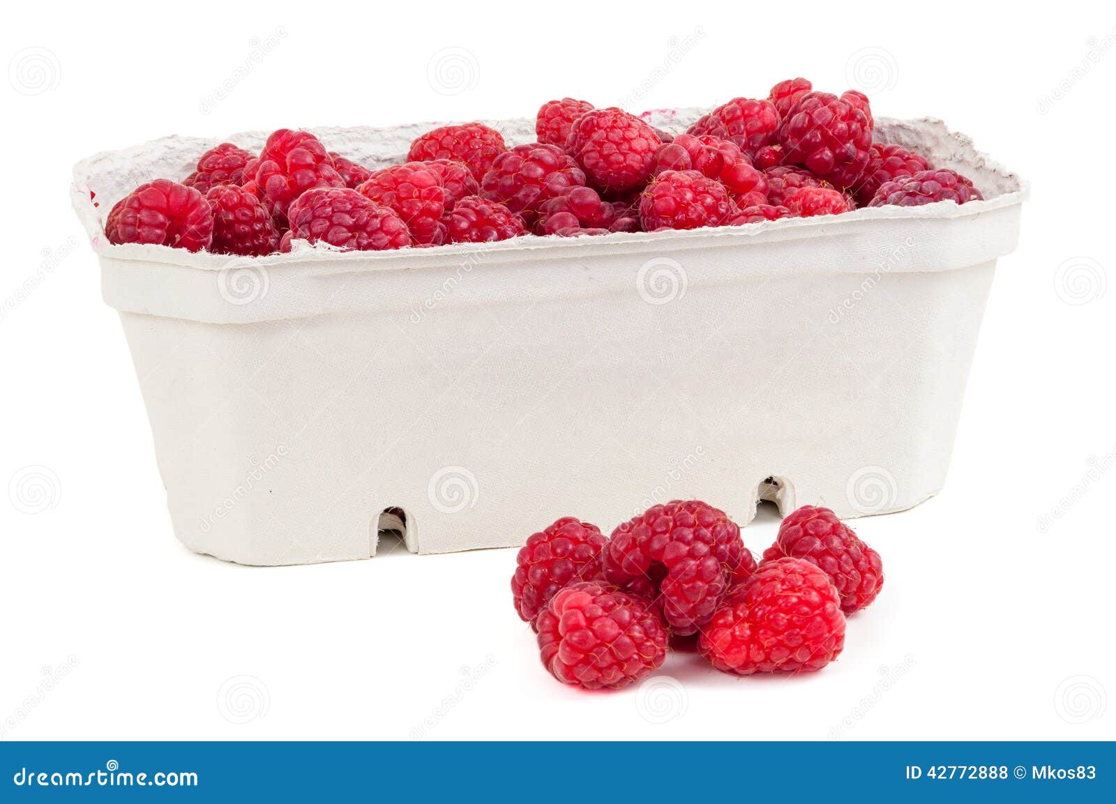 Raspberries in the box stock photo. Image of organic - 42772888