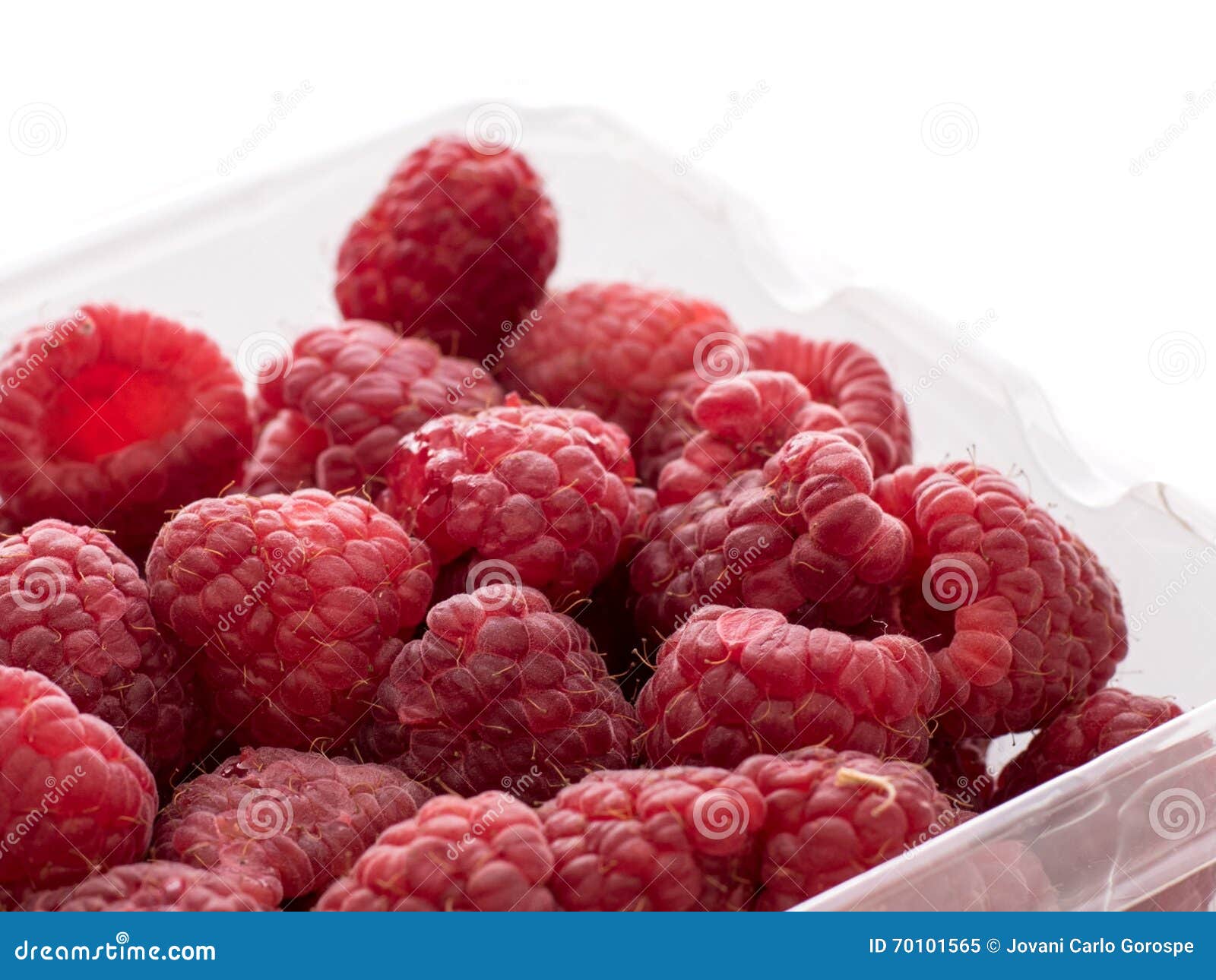 Raspberries Close Up stock image. Image of glass, pink - 70101565