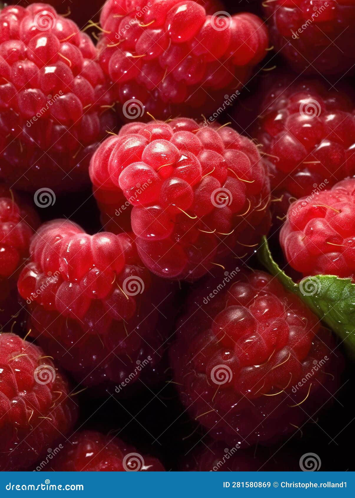 Raspberries Closeup - Generative AI, AI Generated Stock Image - Image ...
