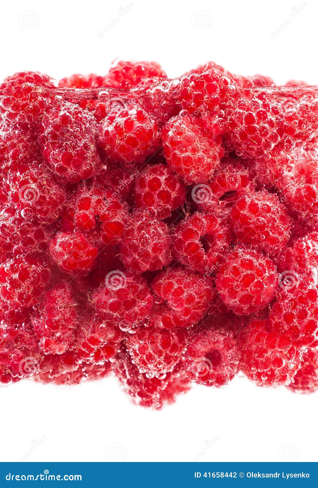 Raspberries Covered in Bubbles Stock Photo - Image of luscious ...