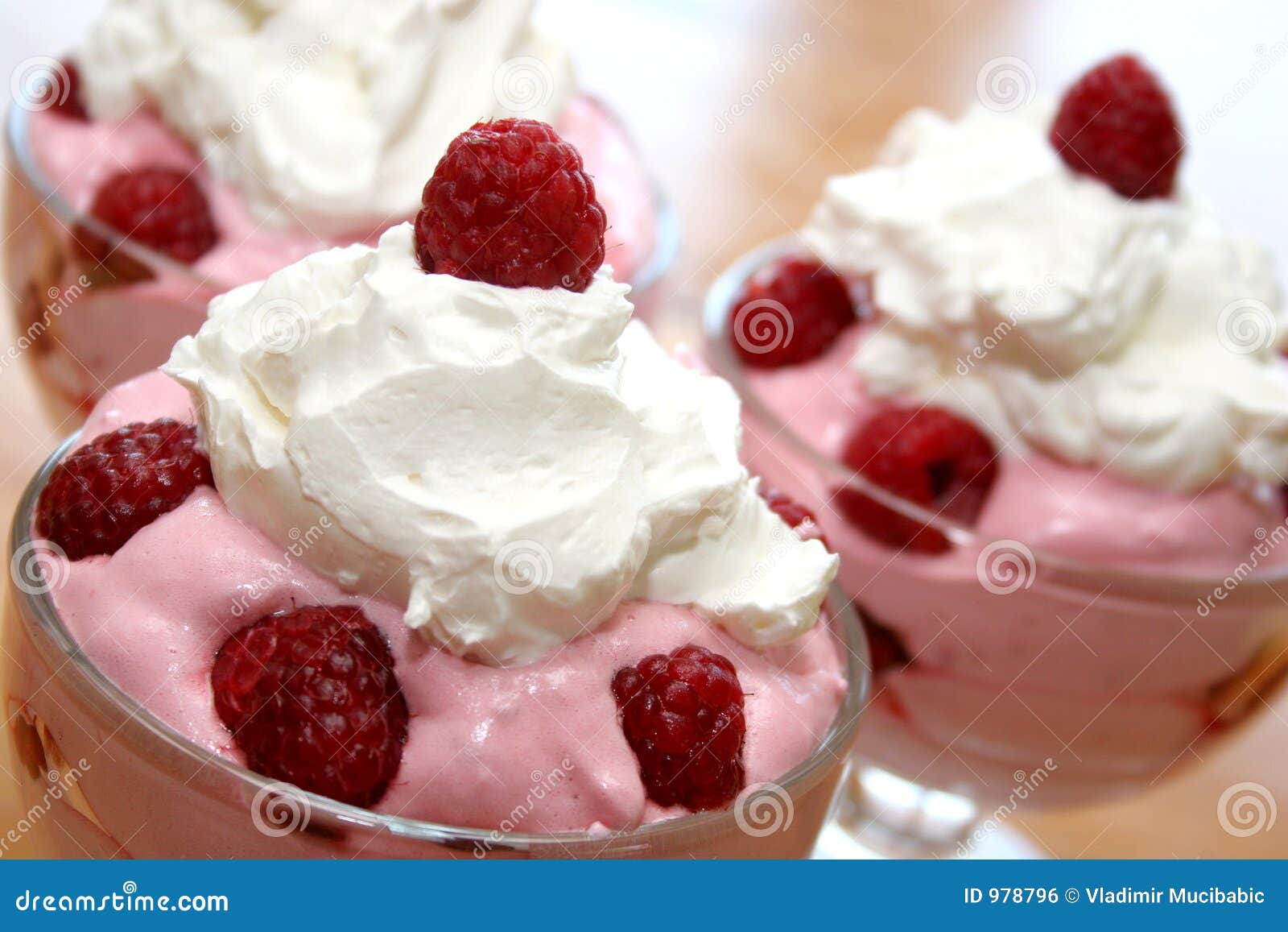 Raspberries dessert stock photo. Image of restaurant, cold - 978796