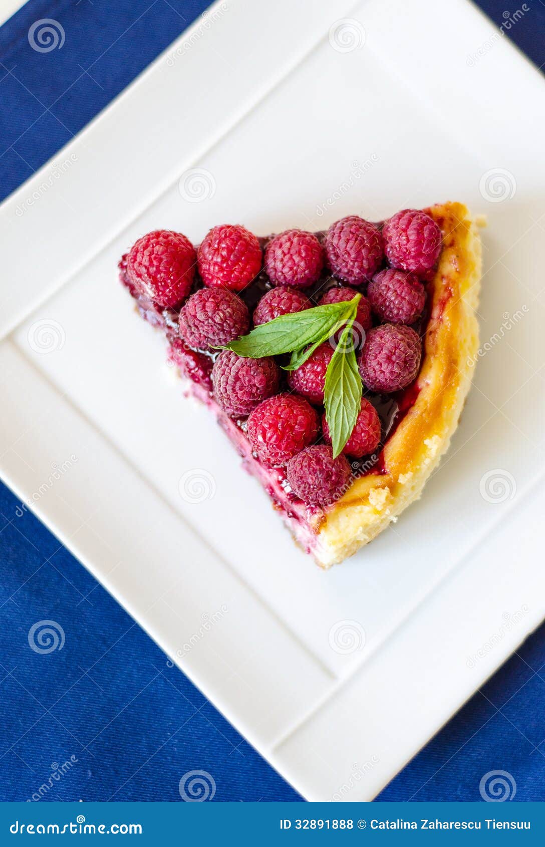 Raspberries dessert stock photo. Image of dessert, portion - 32891888