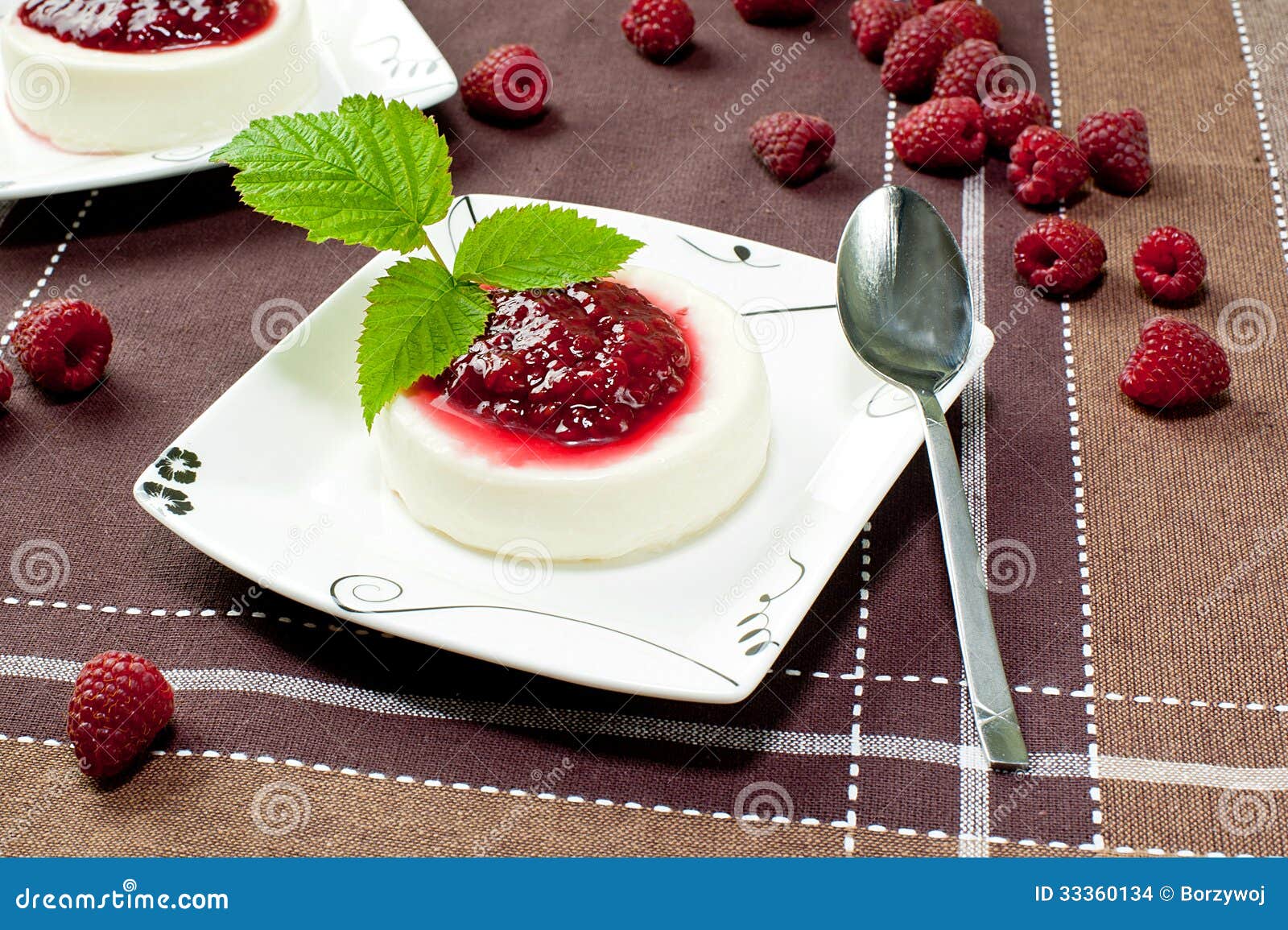 Raspberries dessert stock photo. Image of syrup, national - 33360134