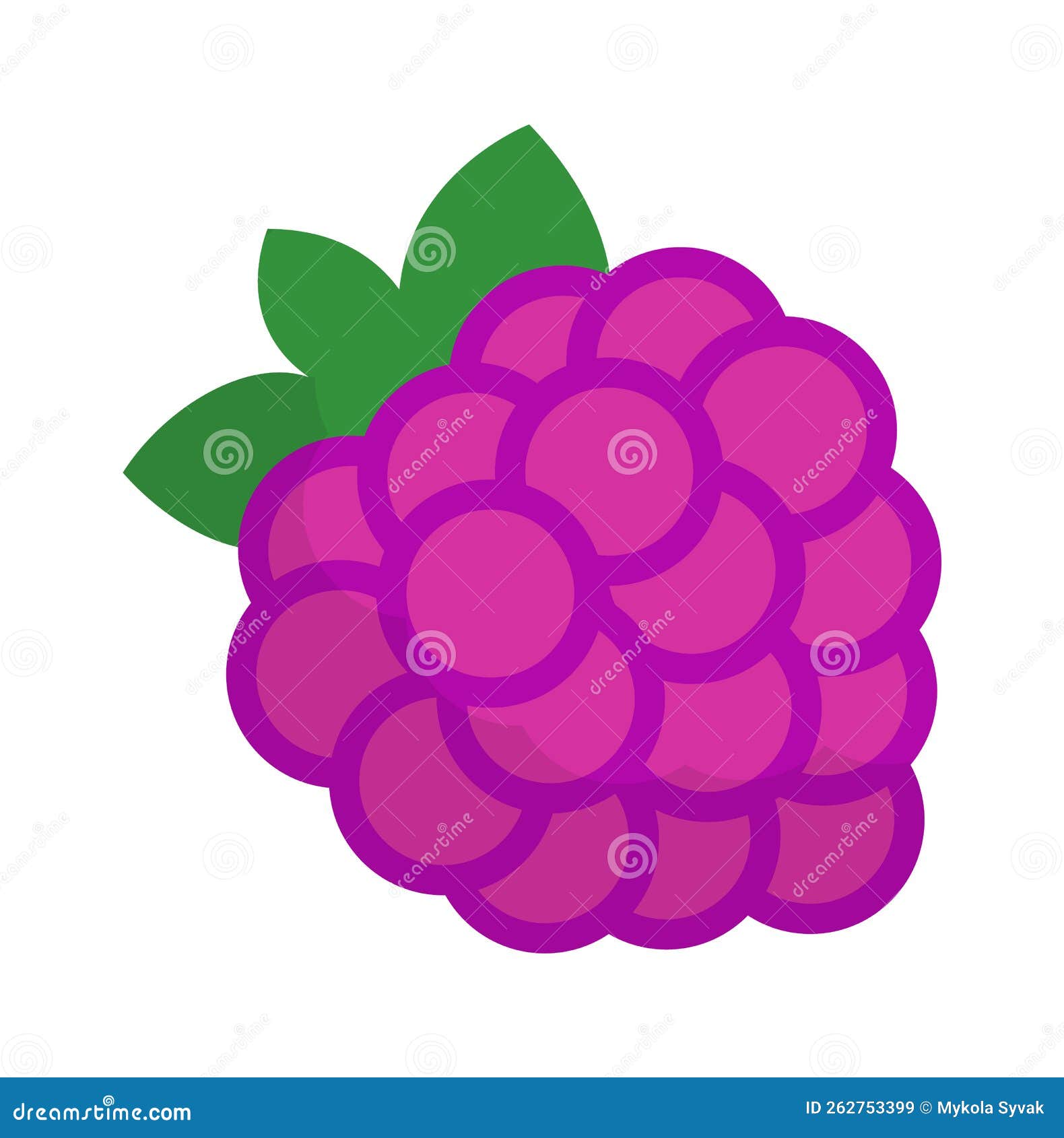 Raspberries fruit icon stock vector. Illustration of group - 262753399