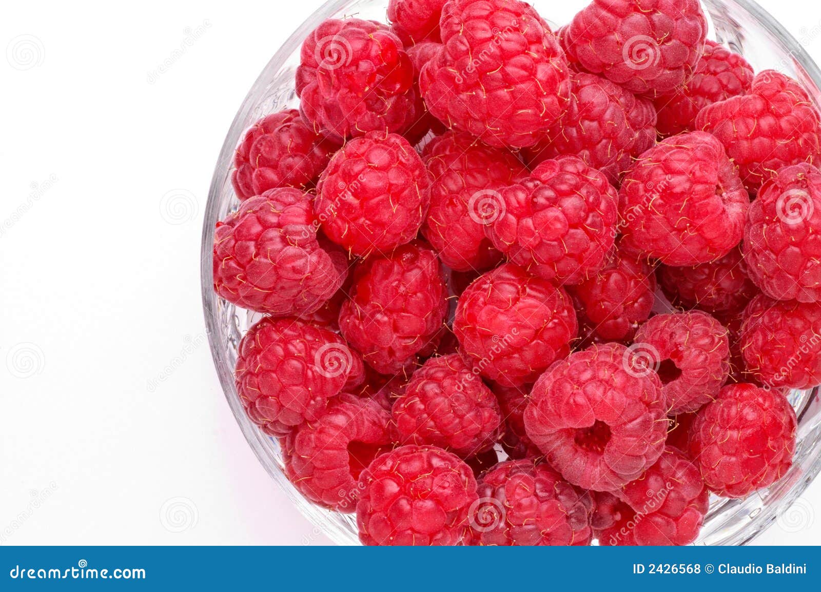 Raspberries in Glass Bowl (2) Stock Photo - Image of abstract, texture ...