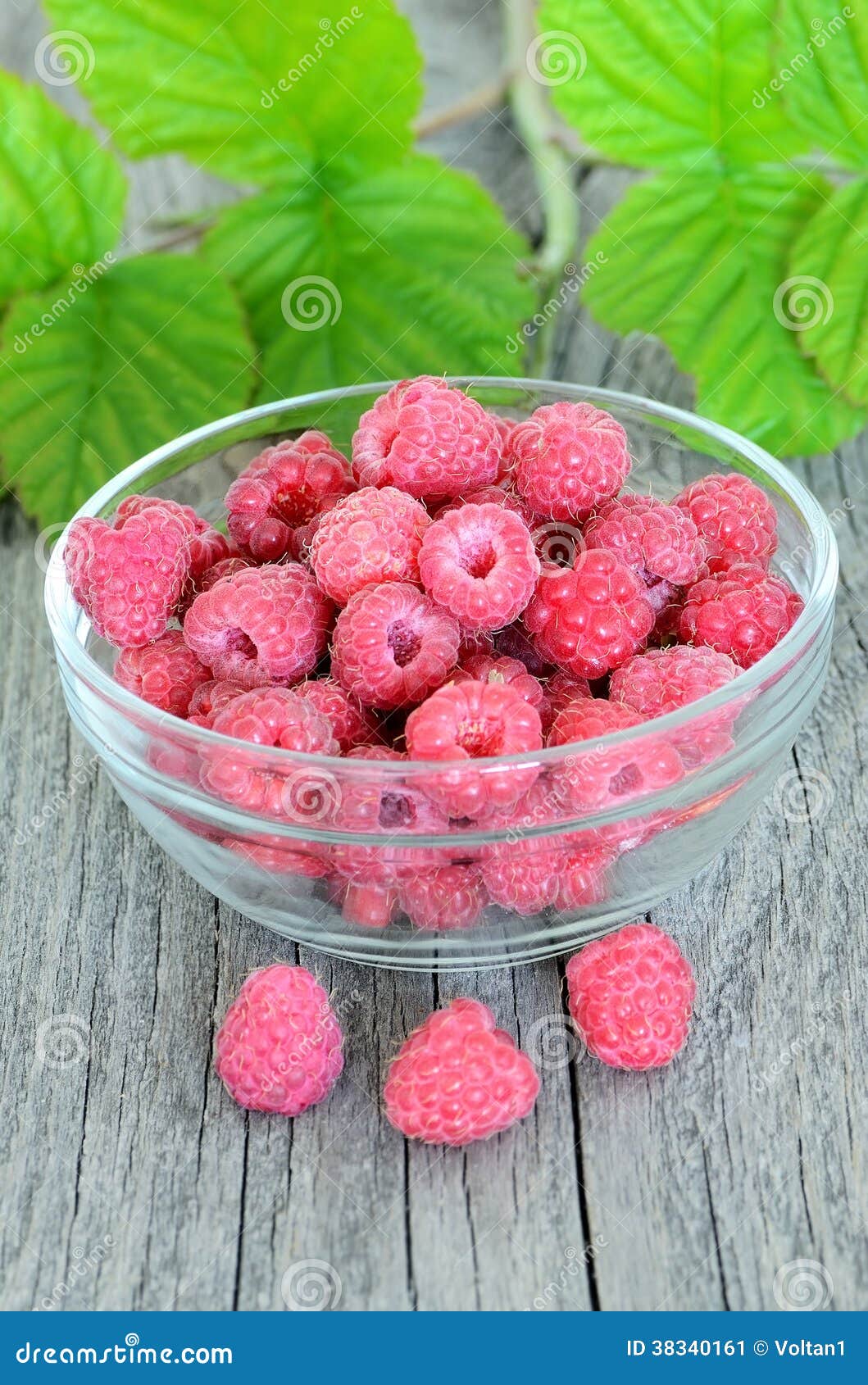 Raspberries in glass bowl stock image. Image of closeup - 38340161