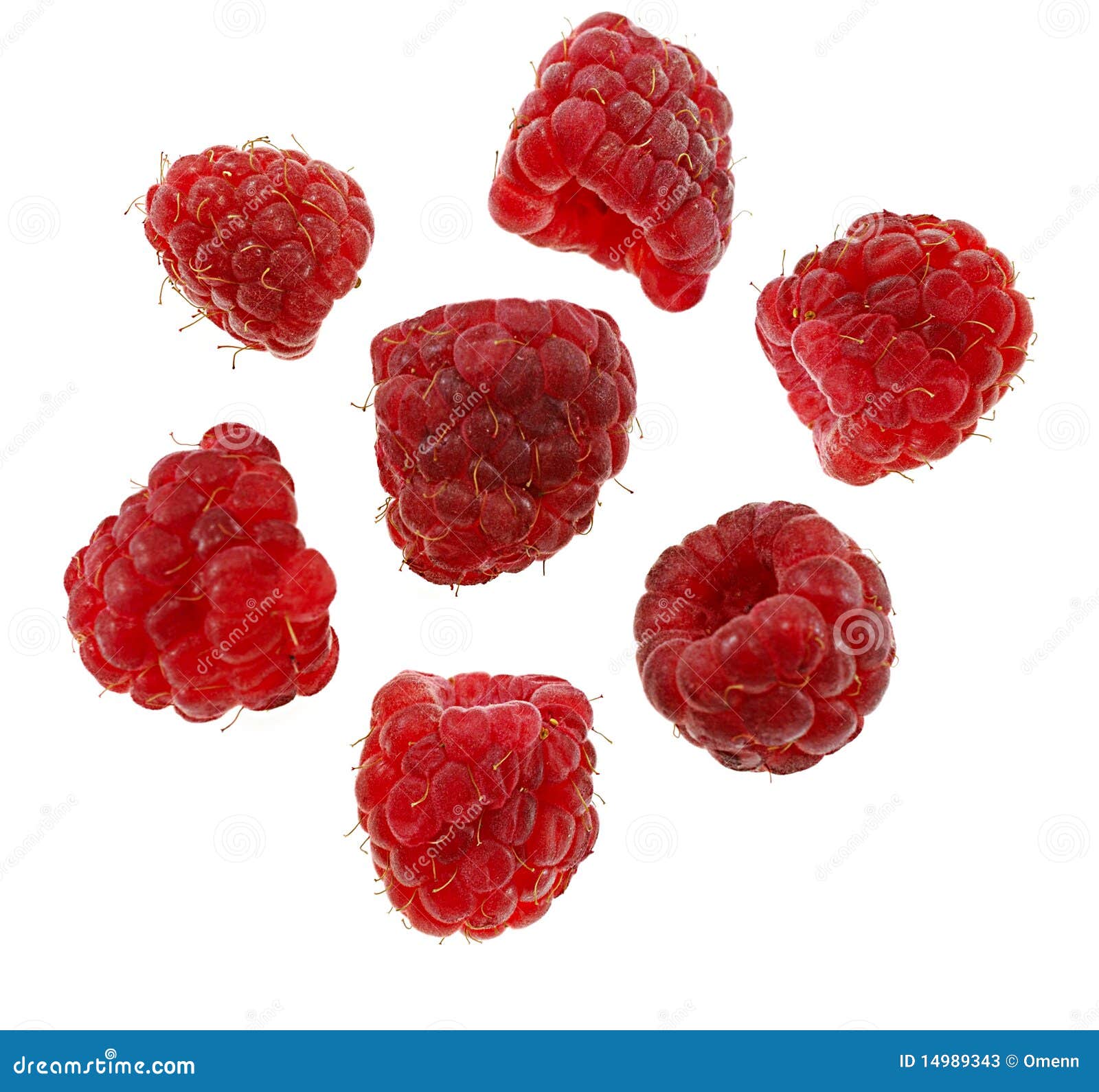 Raspberries Isolated on White Stock Image - Image of drink, circle ...
