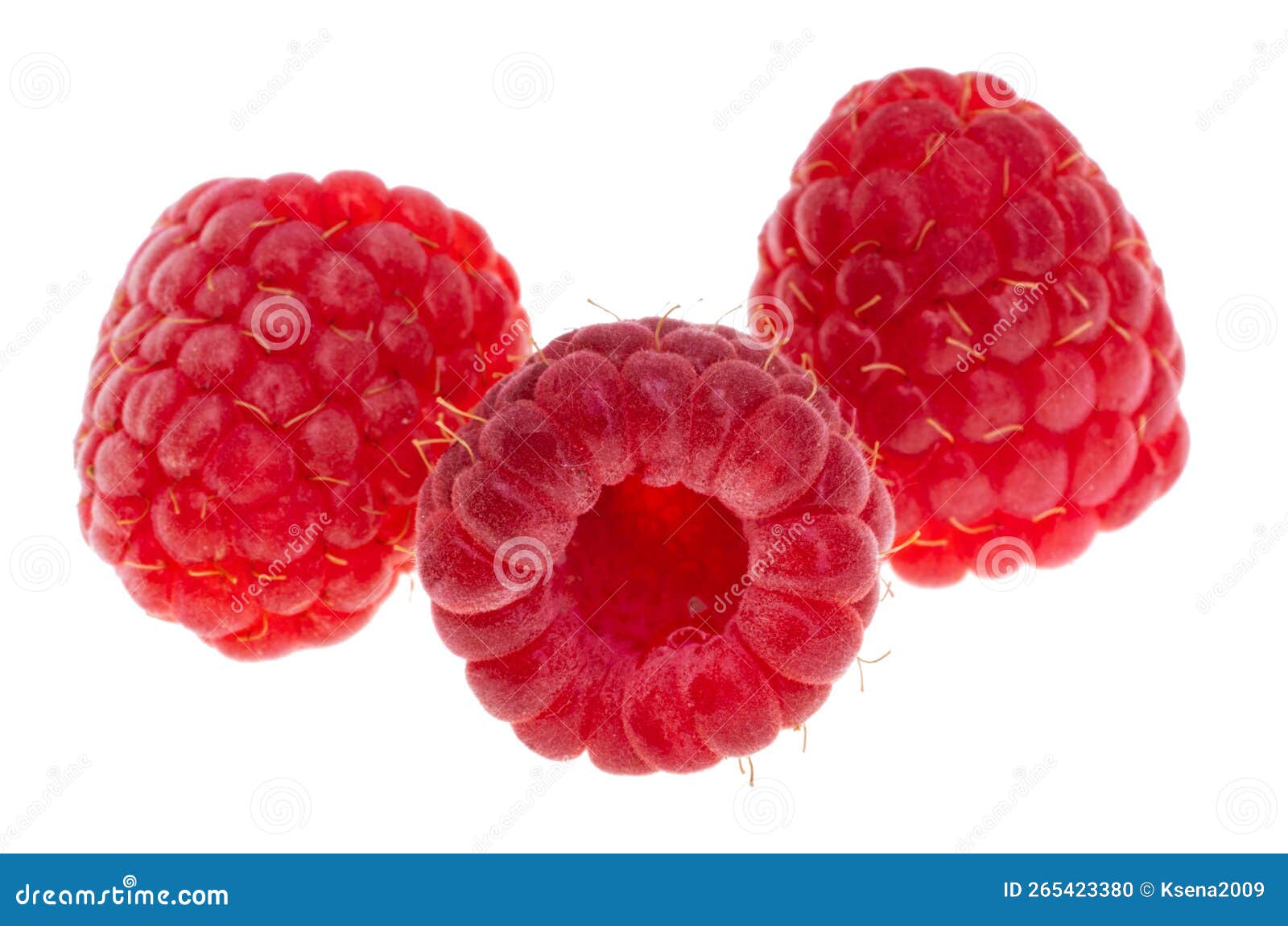 Raspberries isolated stock photo. Image of raspberry - 265423380
