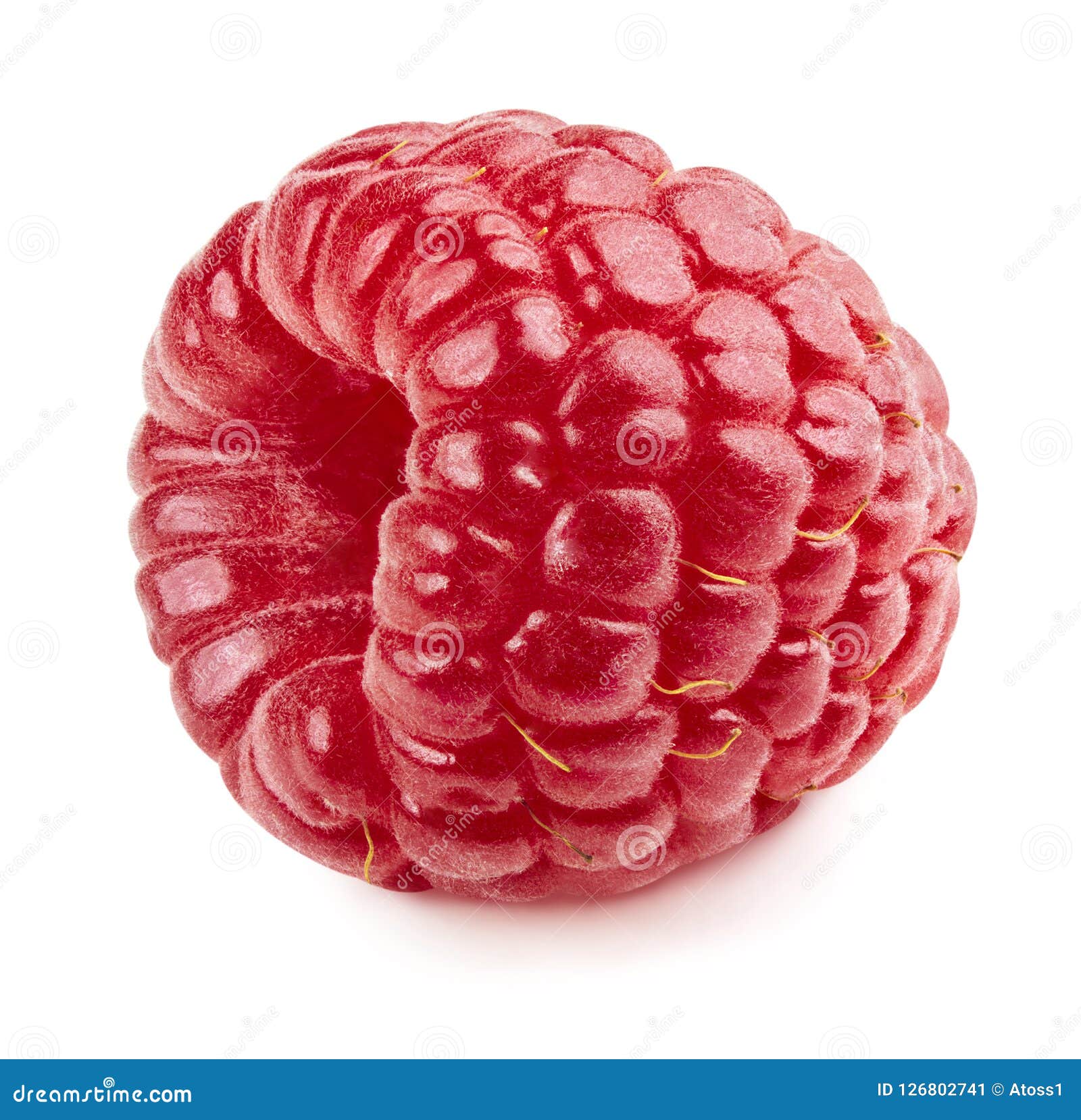 Raspberries Isolated on White Stock Image - Image of green, closeup ...