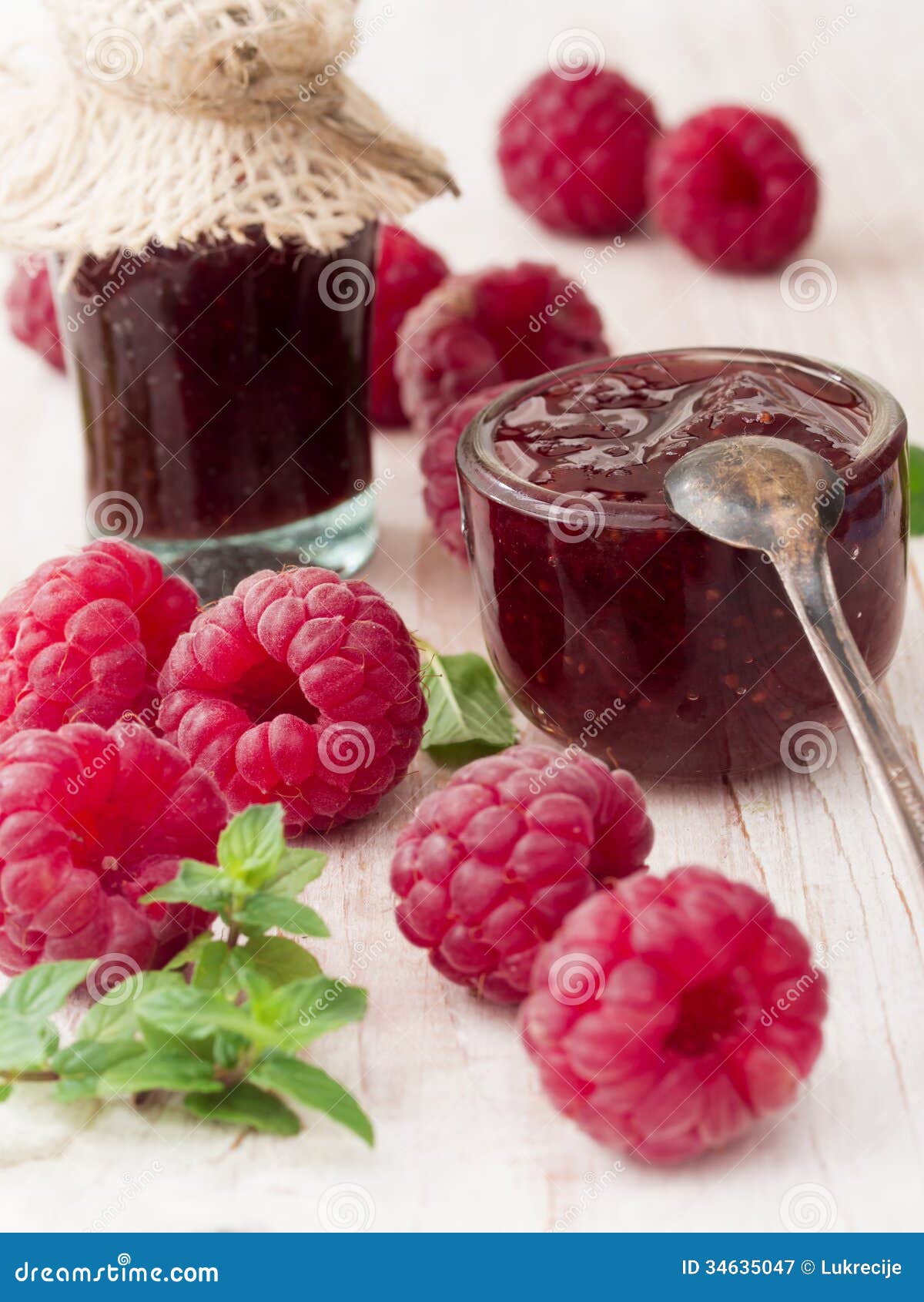 Raspberries jam stock image. Image of fruity, breakfast - 34635047