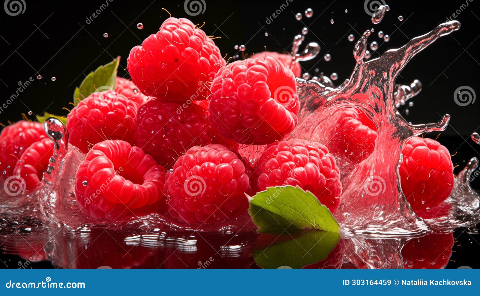 Raspberries in Juice Splash Stock Illustration - Illustration of ...