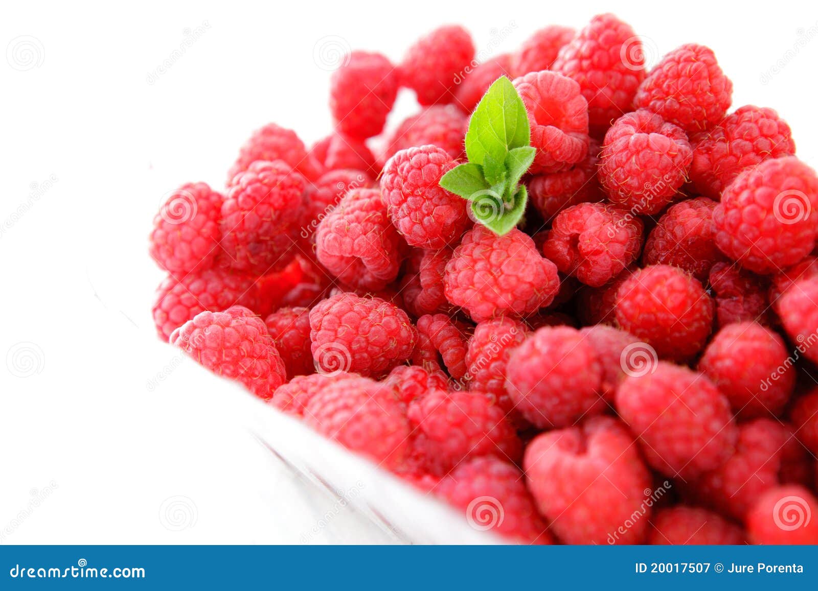 Raspberries with mint stock image. Image of mint, organic - 20017507