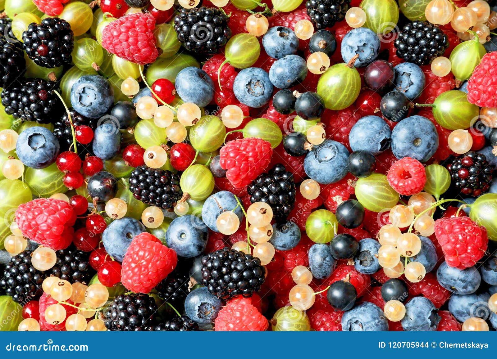Raspberries And Mix Of Different Berries Stock Photo - Image of ...