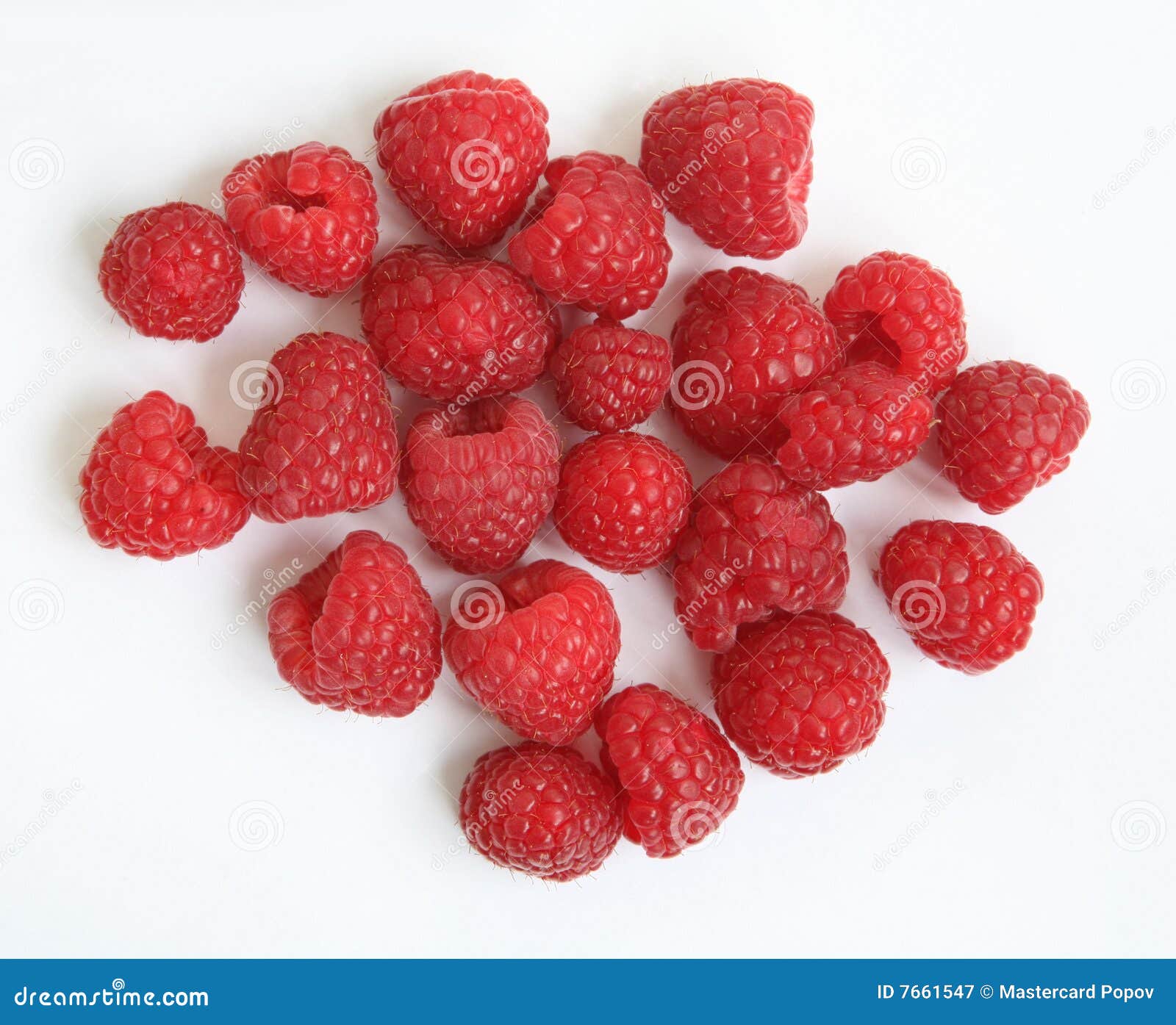 Raspberries; Objects on White Background Stock Image - Image of diet ...