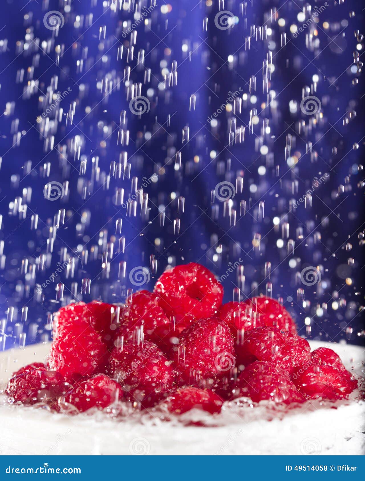 Raspberries in the Rain stock photo. Image of fresh, studio - 49514058