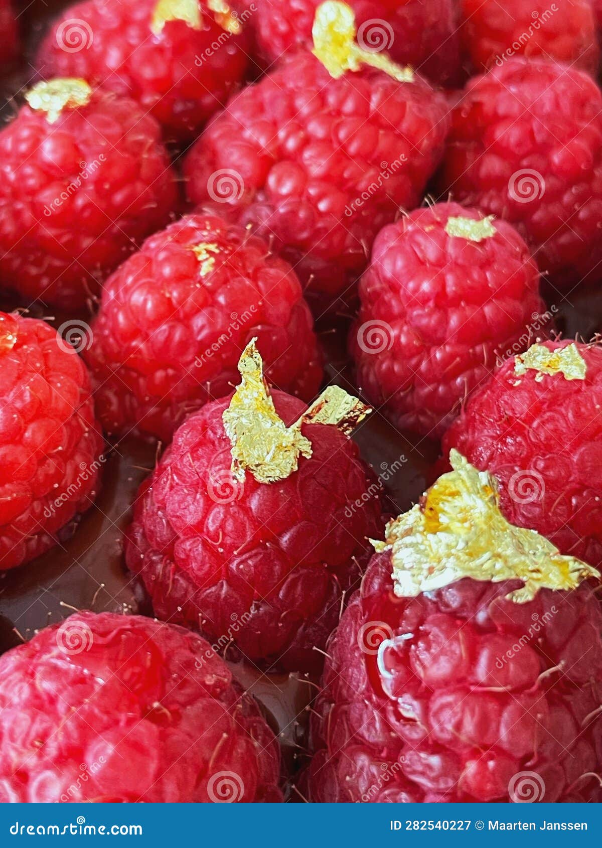 Raspberries stock image. Image of chocolate, sweet, closeup - 282540227