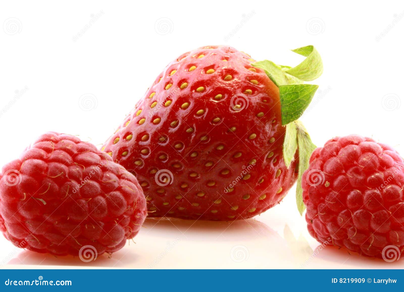 Raspberries and strawberry stock image. Image of strawberry - 8219909