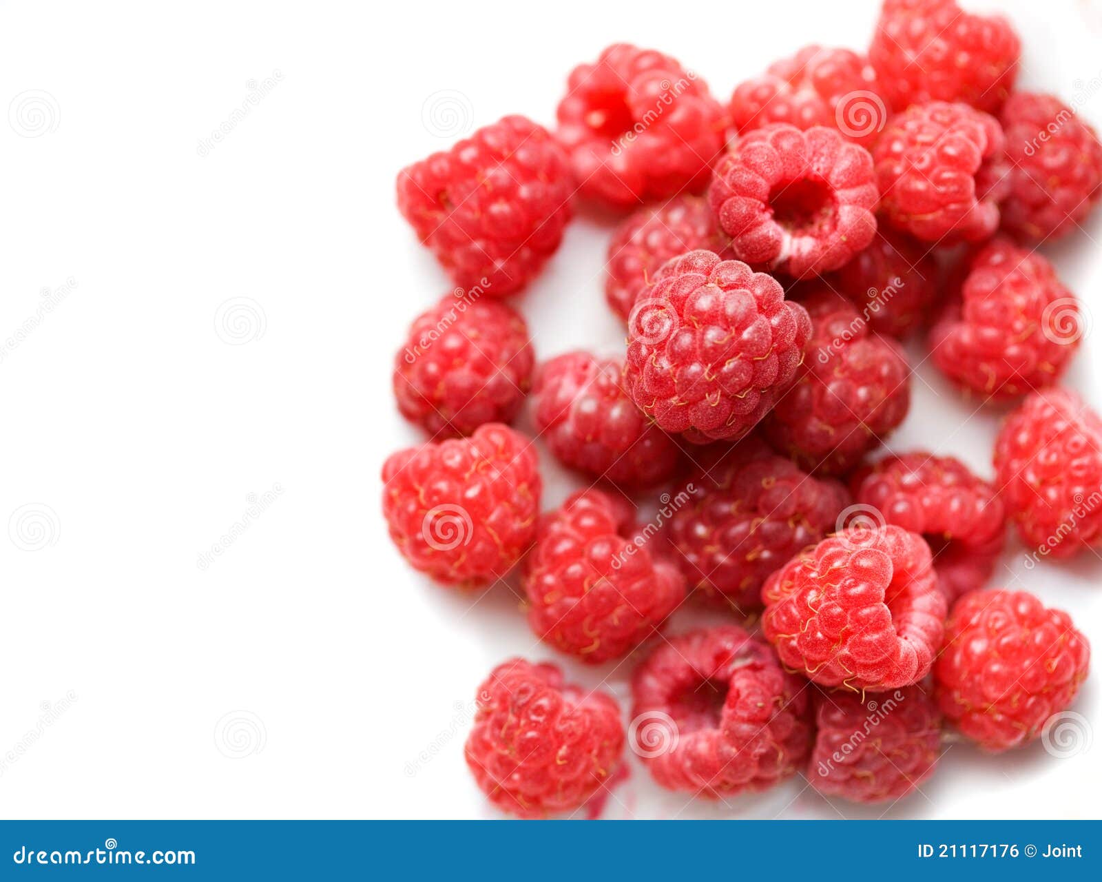 Raspberries on white stock photo. Image of closeup, close - 21117176