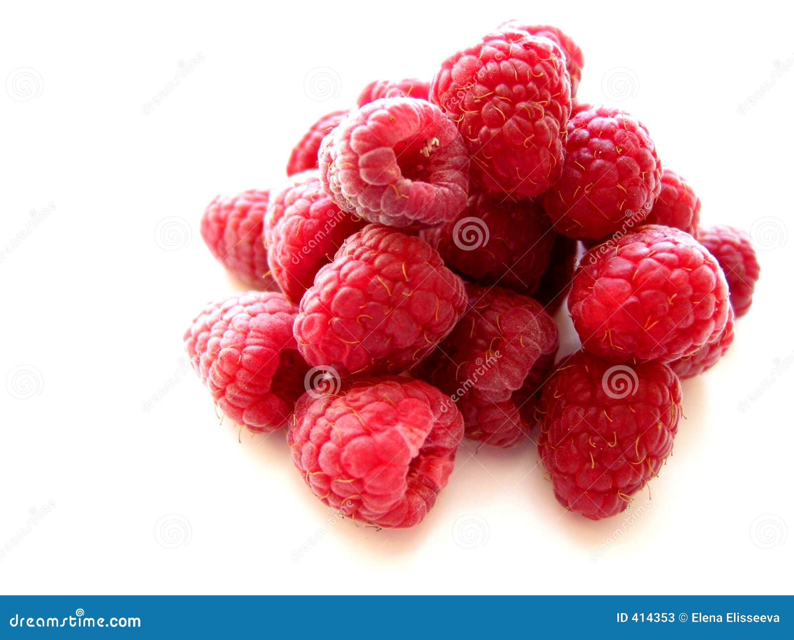Raspberries on white 3 stock image. Image of healthy, berry - 414353