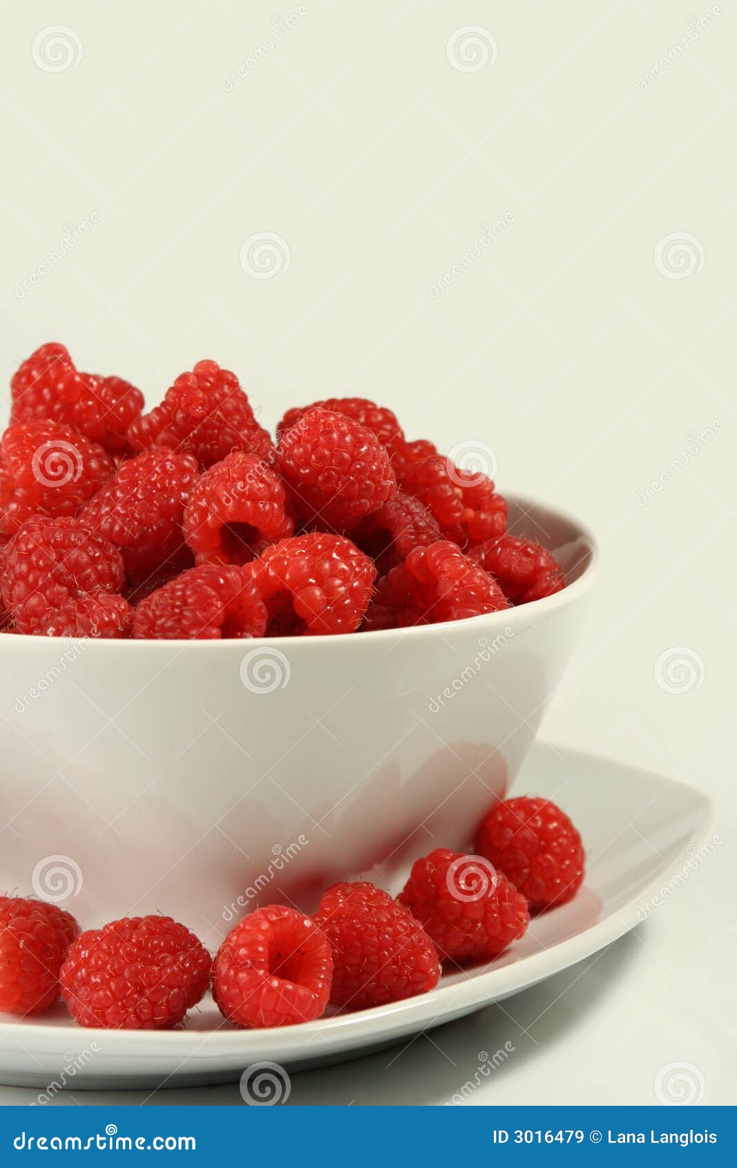 Raspberries on white bowl stock image. Image of gourmet - 3016479