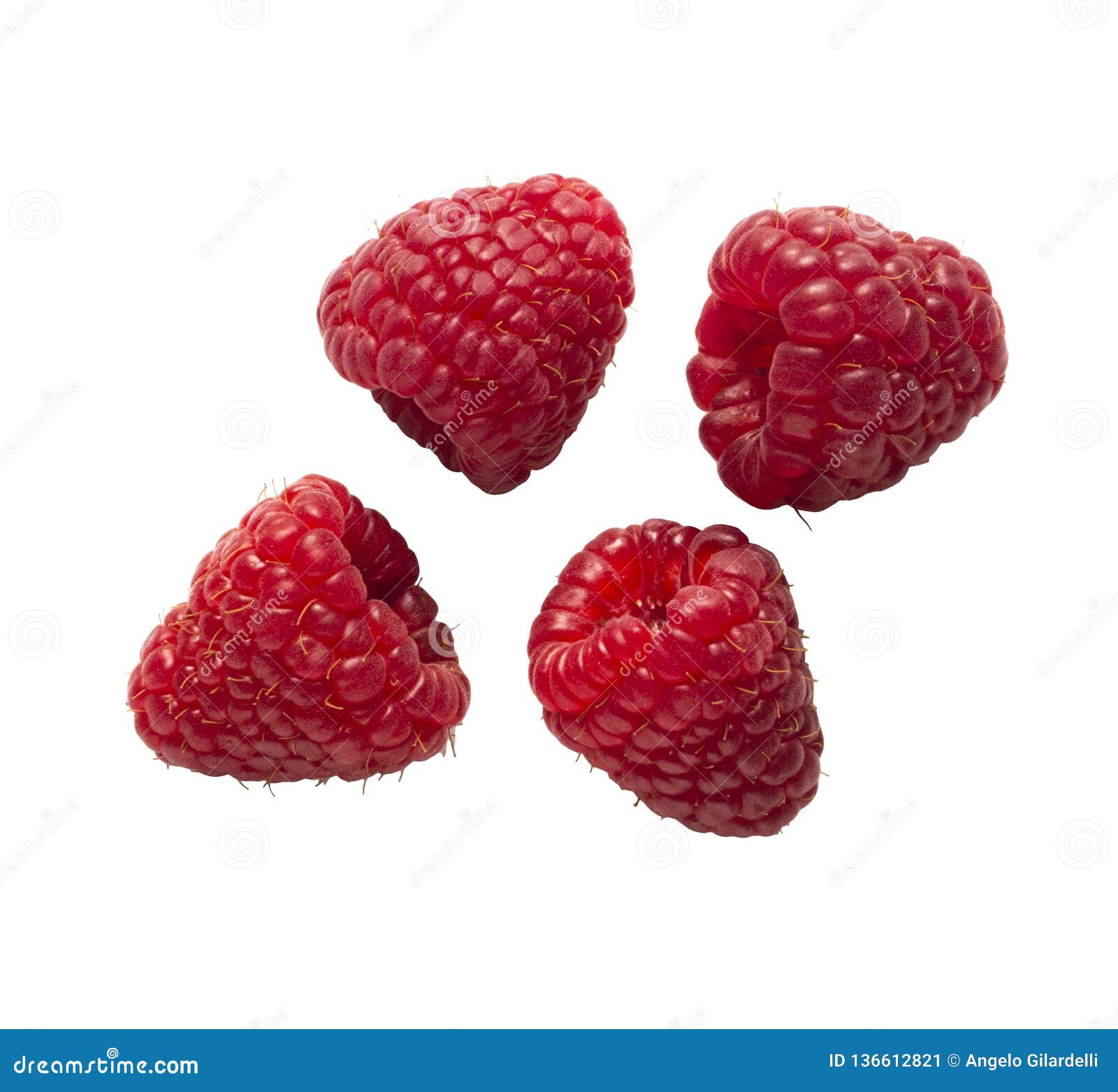 Raspberries on white stock image. Image of fruit, aliment - 136612821