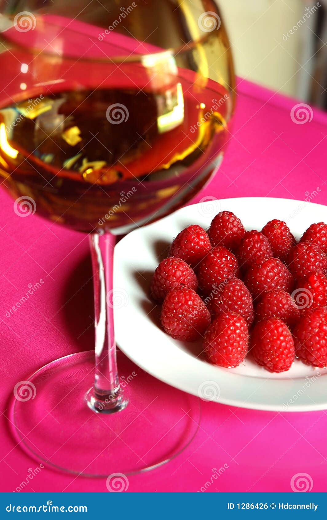 Raspberries and wine stock photo. Image of fresh, dinner - 1286426