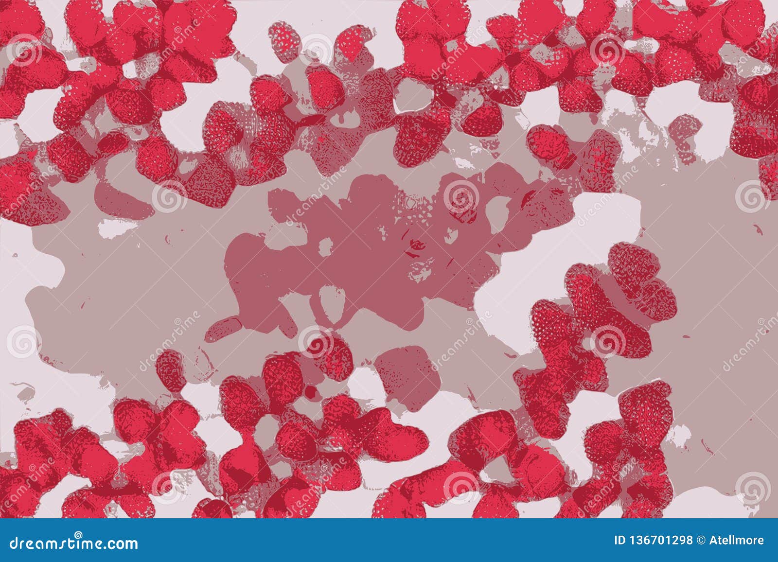 Raspberry Background, Textures of Red Fruits Illustration Stock ...