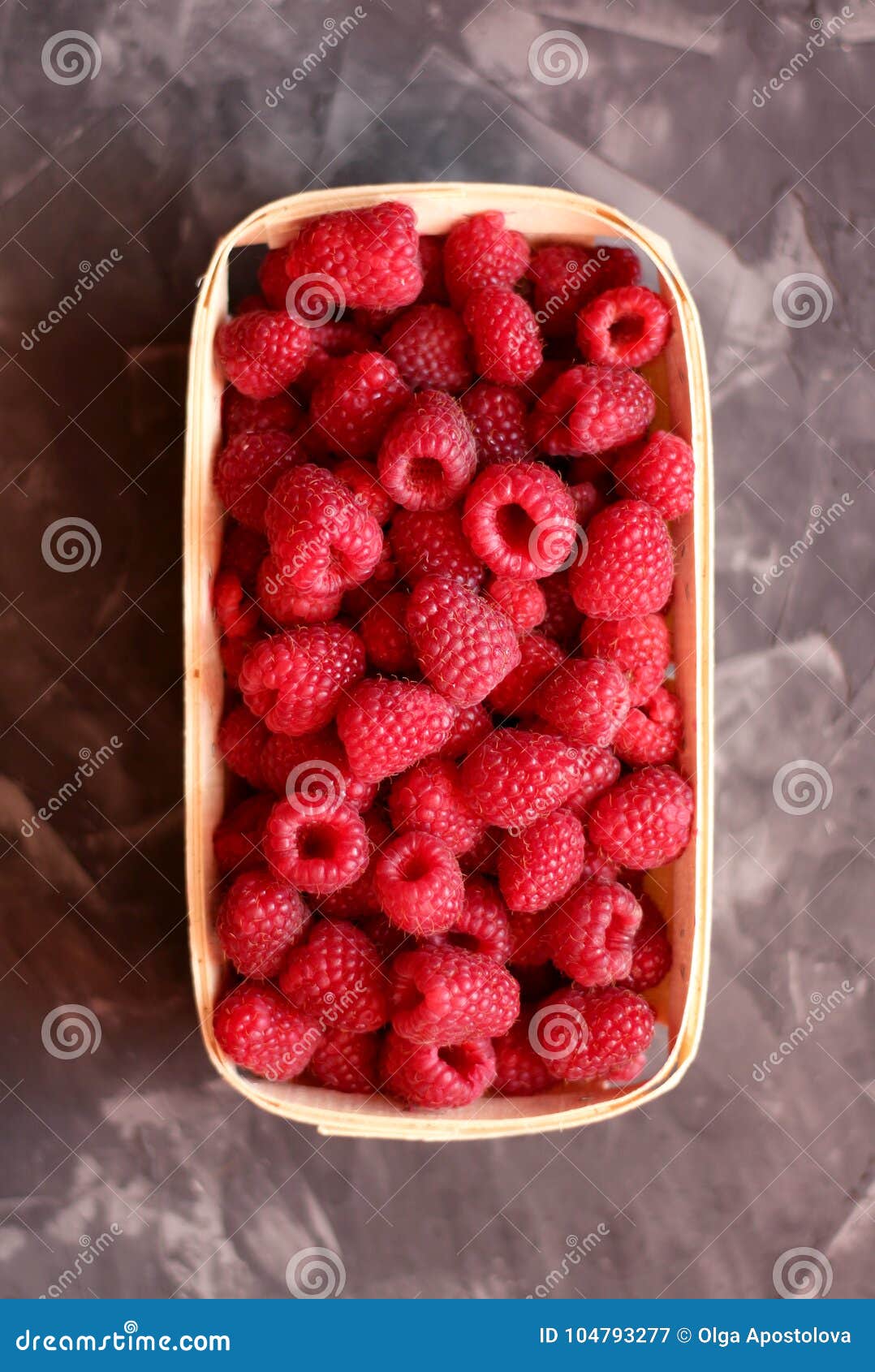 Raspberry in a Basket the Top View Stock Image - Image of organic ...