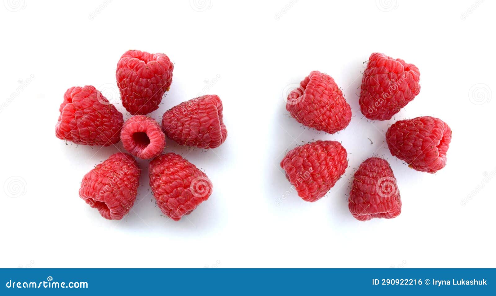 Raspberry Berries in the Shape of a Flower Stock Photo - Image of ...