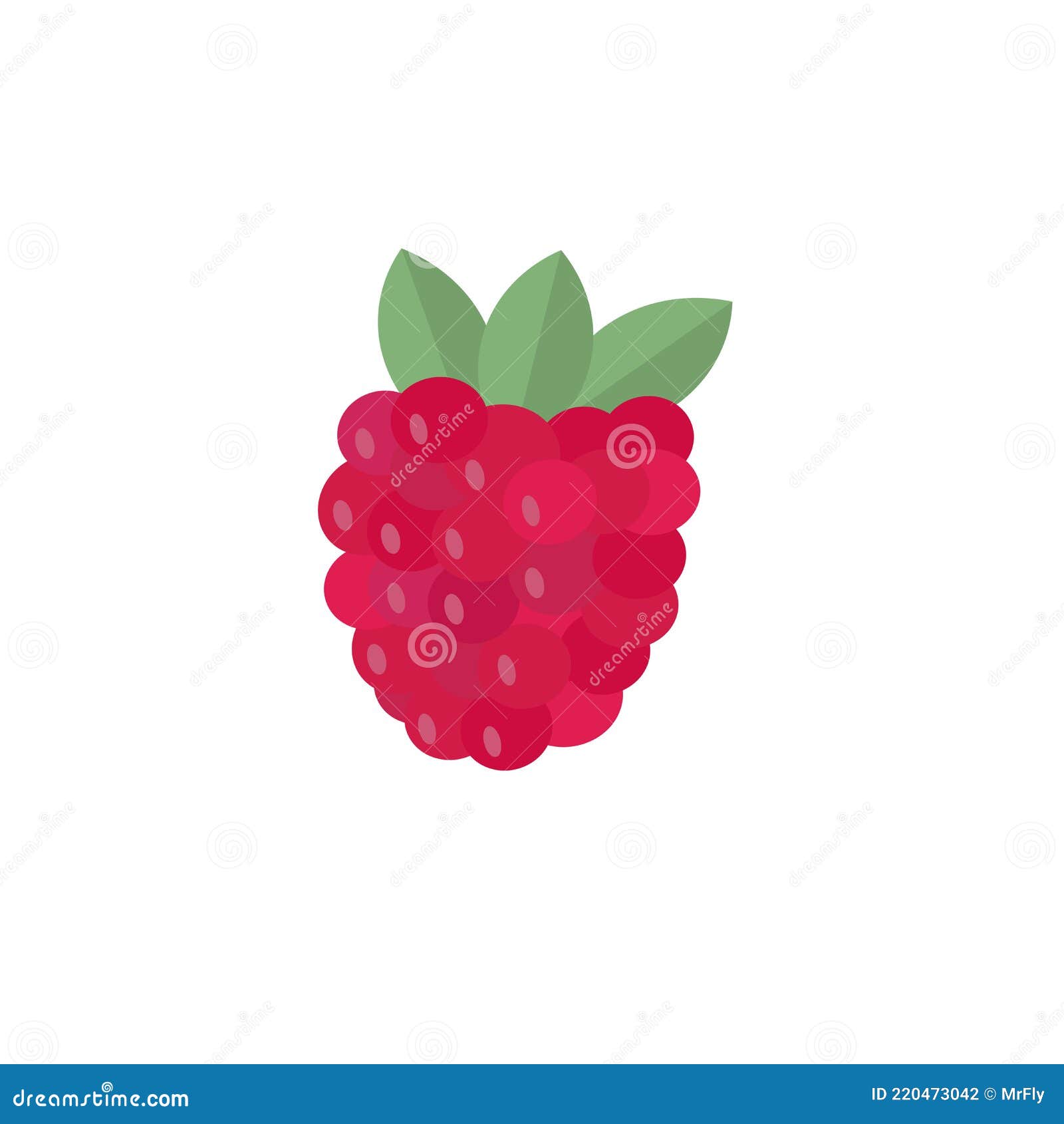 Raspberry Berry, Animated Vector Illustration Stock Vector ...