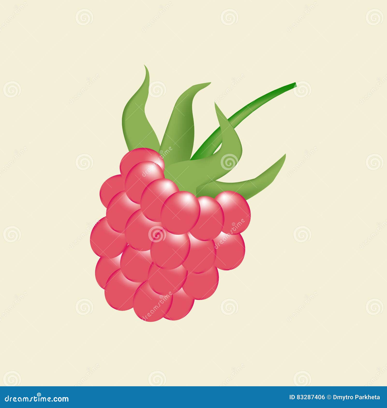 Raspberry Berry Icon stock vector. Illustration of vector - 83287406