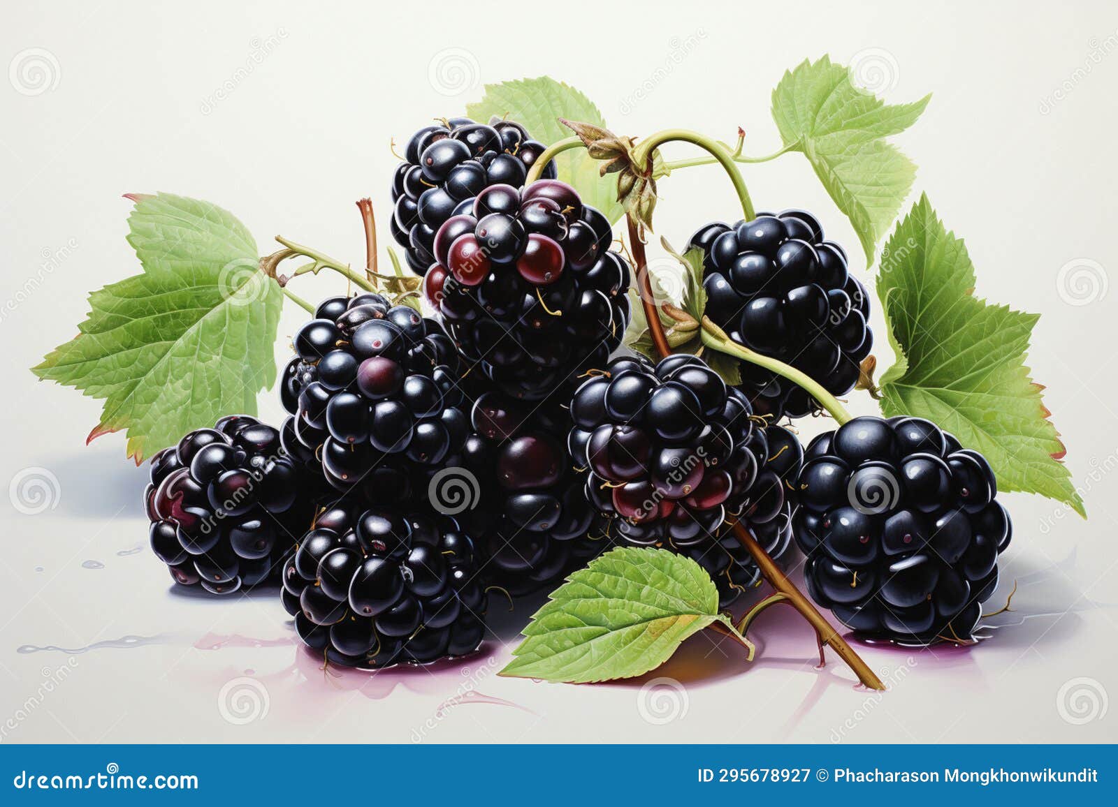 Raspberry Berry Watercolor Painting, Beautiful, Cute Stock Image ...