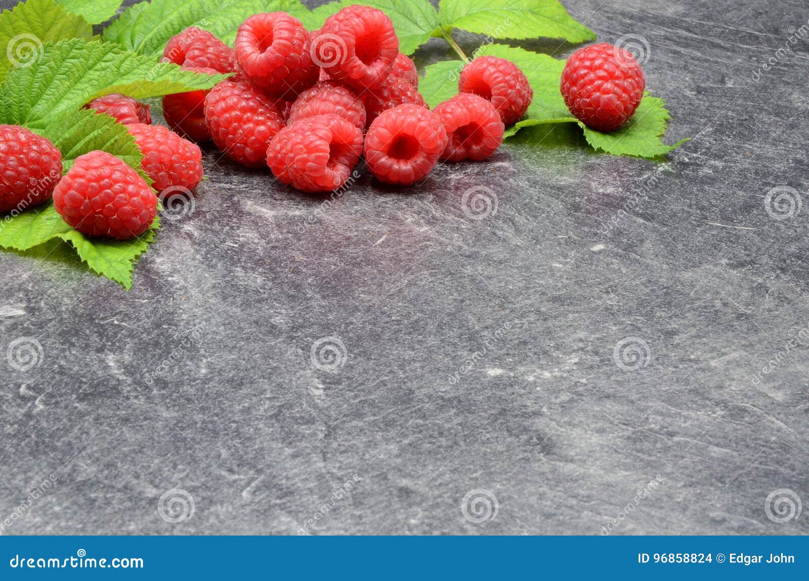 Raspberry on Black Background Stock Photo - Image of health, black ...