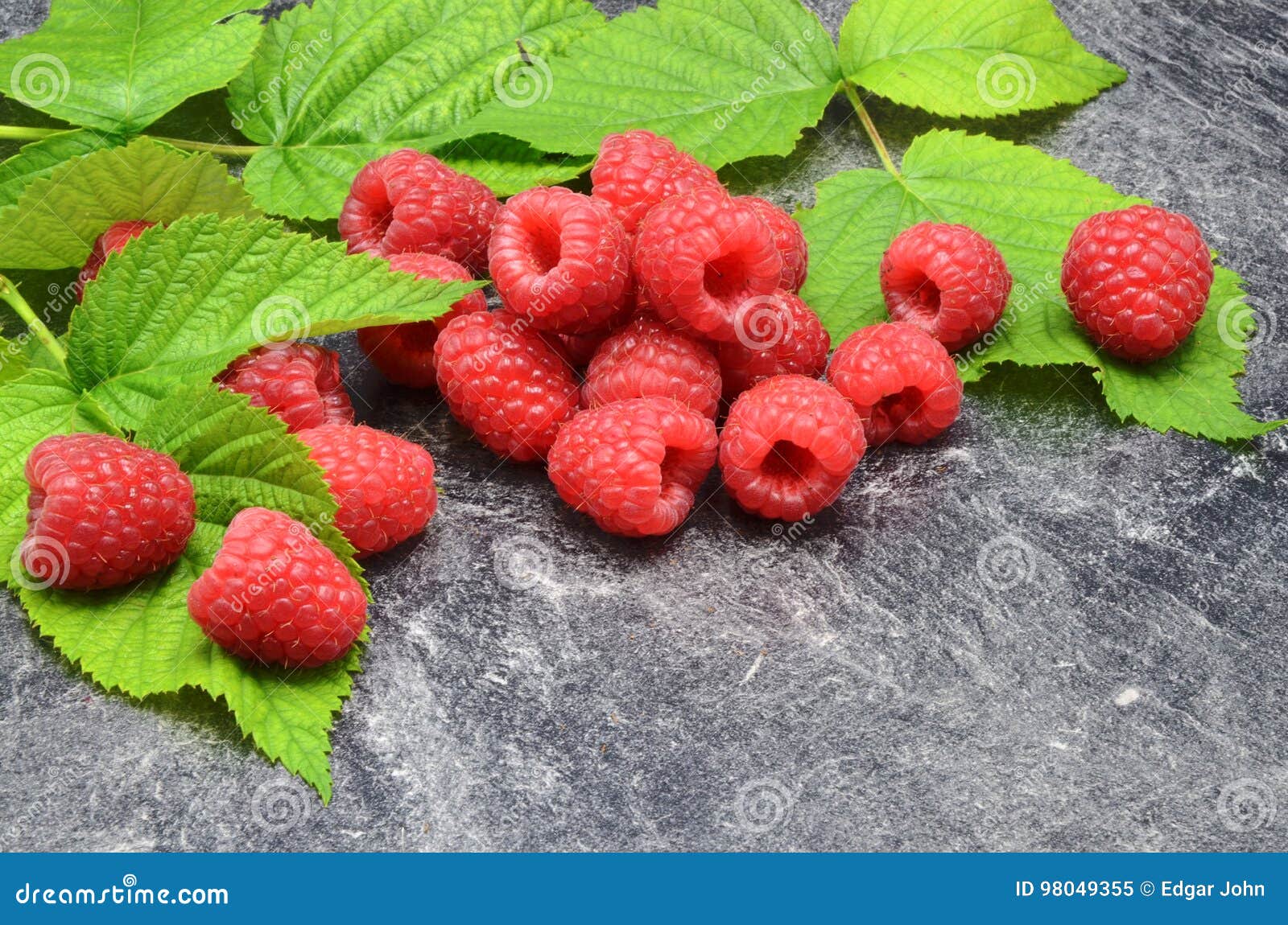 Raspberry on Black Background Stock Image - Image of organic, black ...