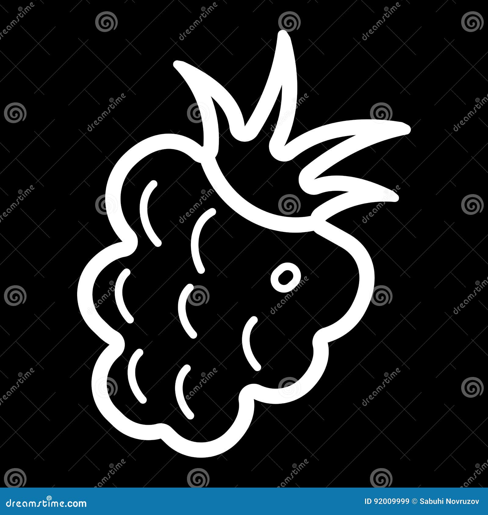 Raspberry Blackberry Icon. Raspberry Blackberry Vector Isolated On ...