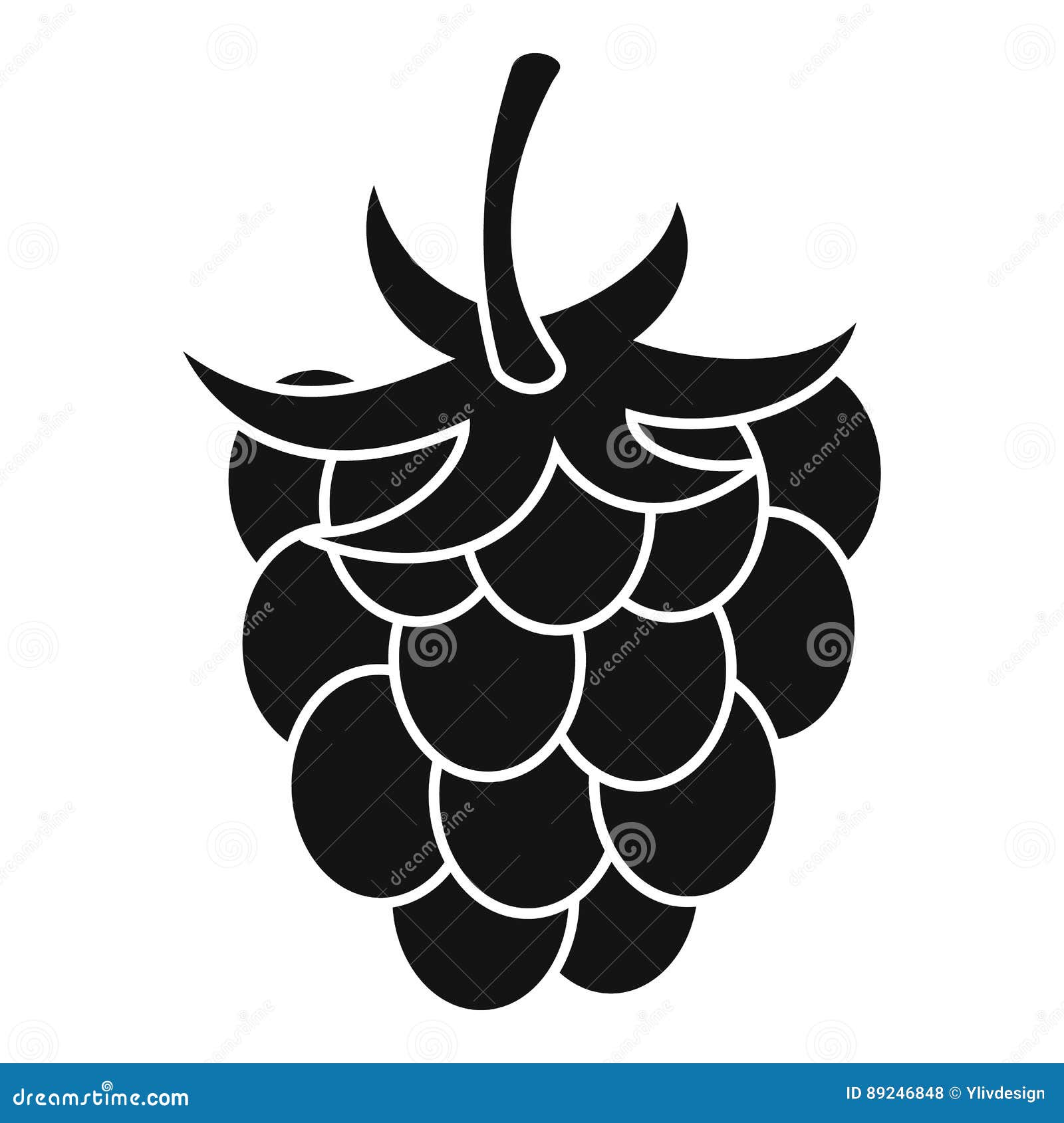 Raspberry or Blackberry Icon, Simple Style Stock Vector - Illustration ...