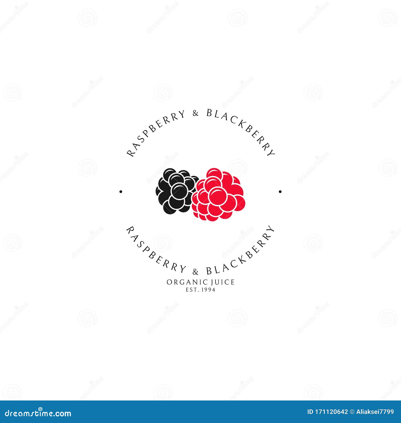 Raspberry and Blackberry Juice. Logo Template Stock Vector ...