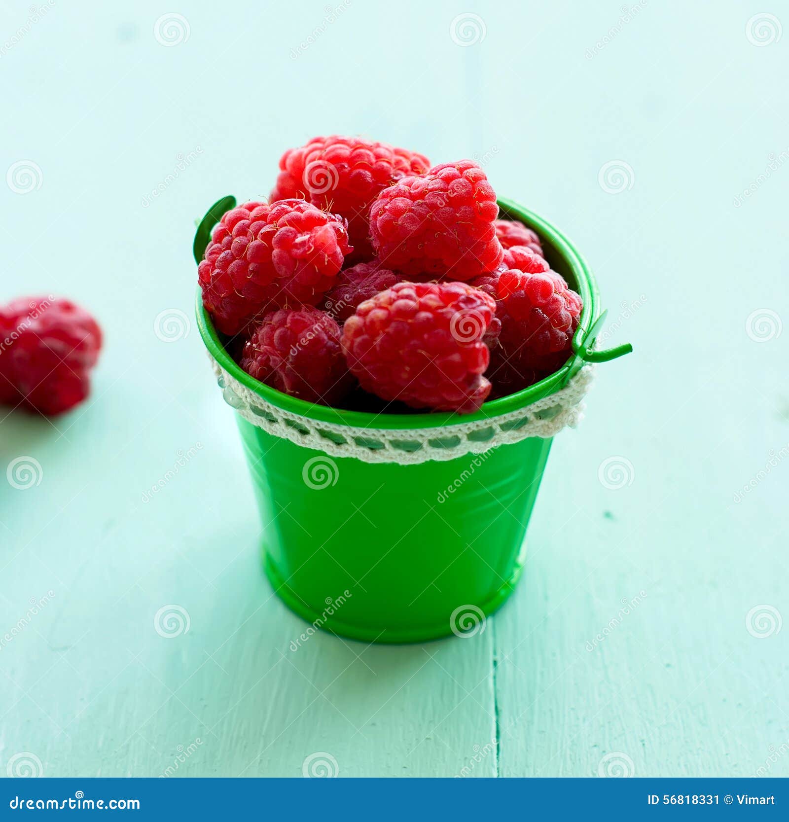 Raspberry in a bucket stock image. Image of dessert, berries - 56818331