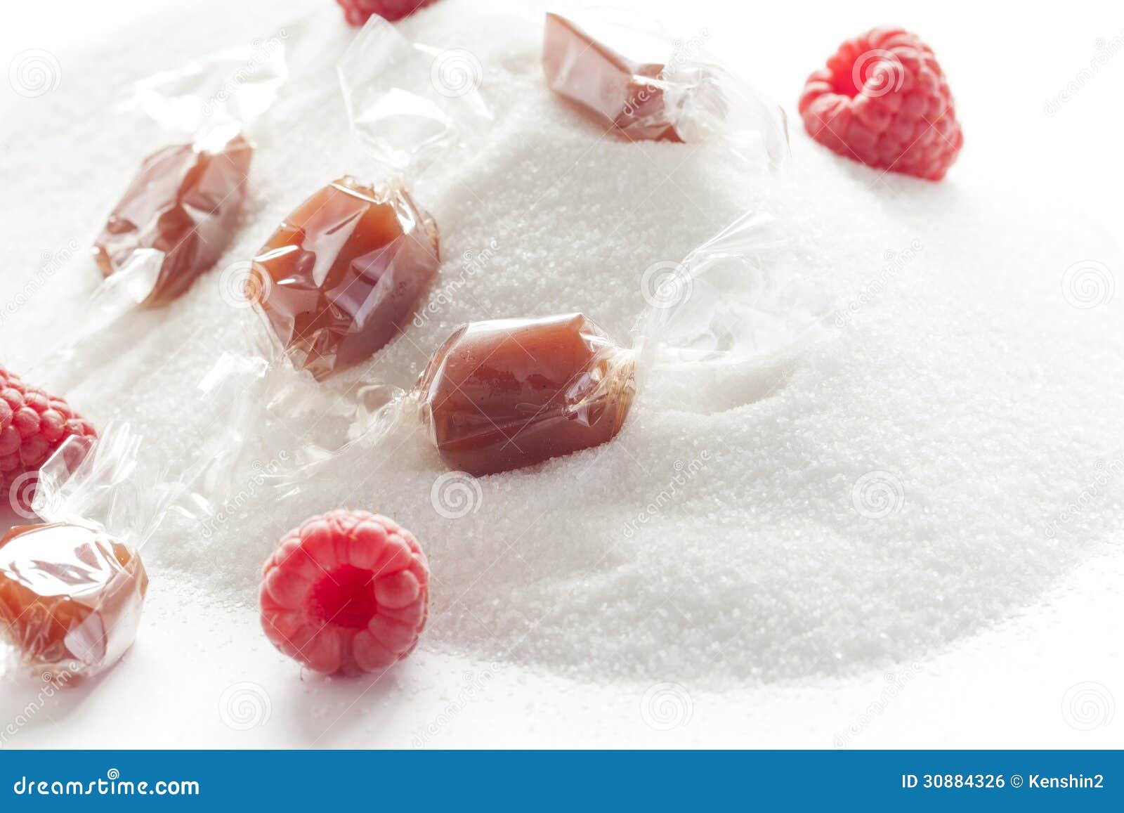 Raspberry caramels stock photo. Image of confection, toffee - 30884326