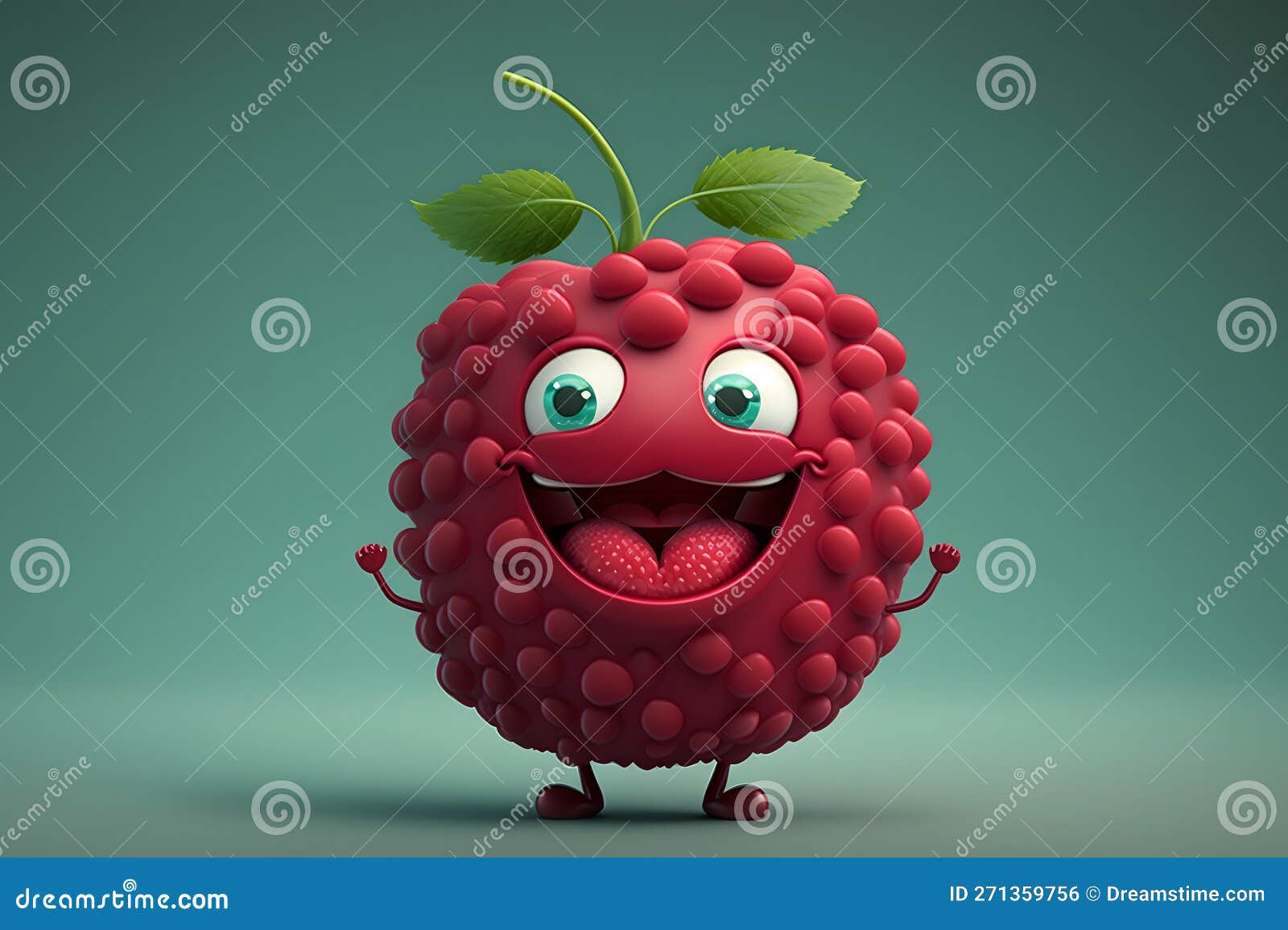 Raspberry Cartoon Character. Stock Illustration - Illustration of ...