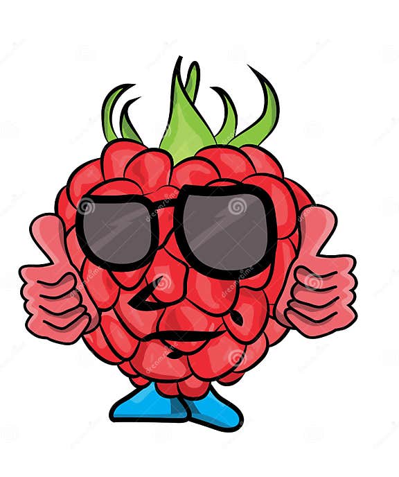 Raspberry Cartoon Character Stock Illustration - Illustration of ...