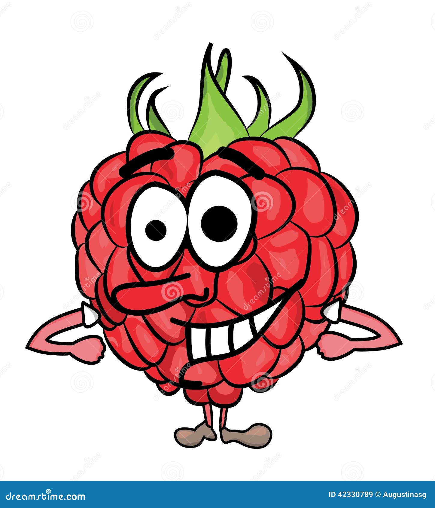 Raspberry Cartoon Character Stock Illustration - Illustration of banana ...
