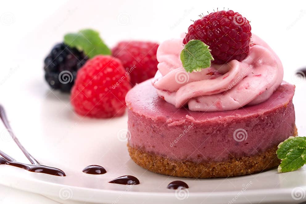 Raspberry cheesecake stock image. Image of food, strawberry - 3775305