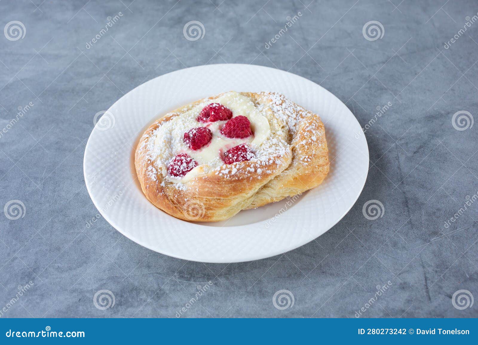 Raspberry Cheesecake Danish Pastry Stock Photo - Image of food, menu ...