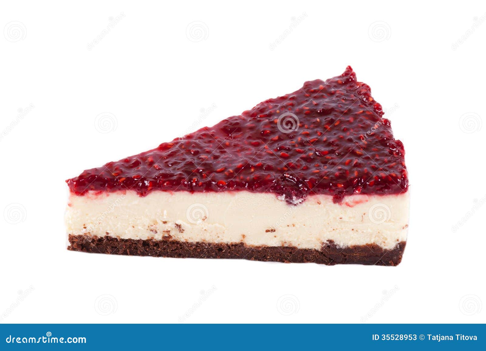 Raspberry Cheesecake Isolated Stock Image - Image of crust, bakery ...