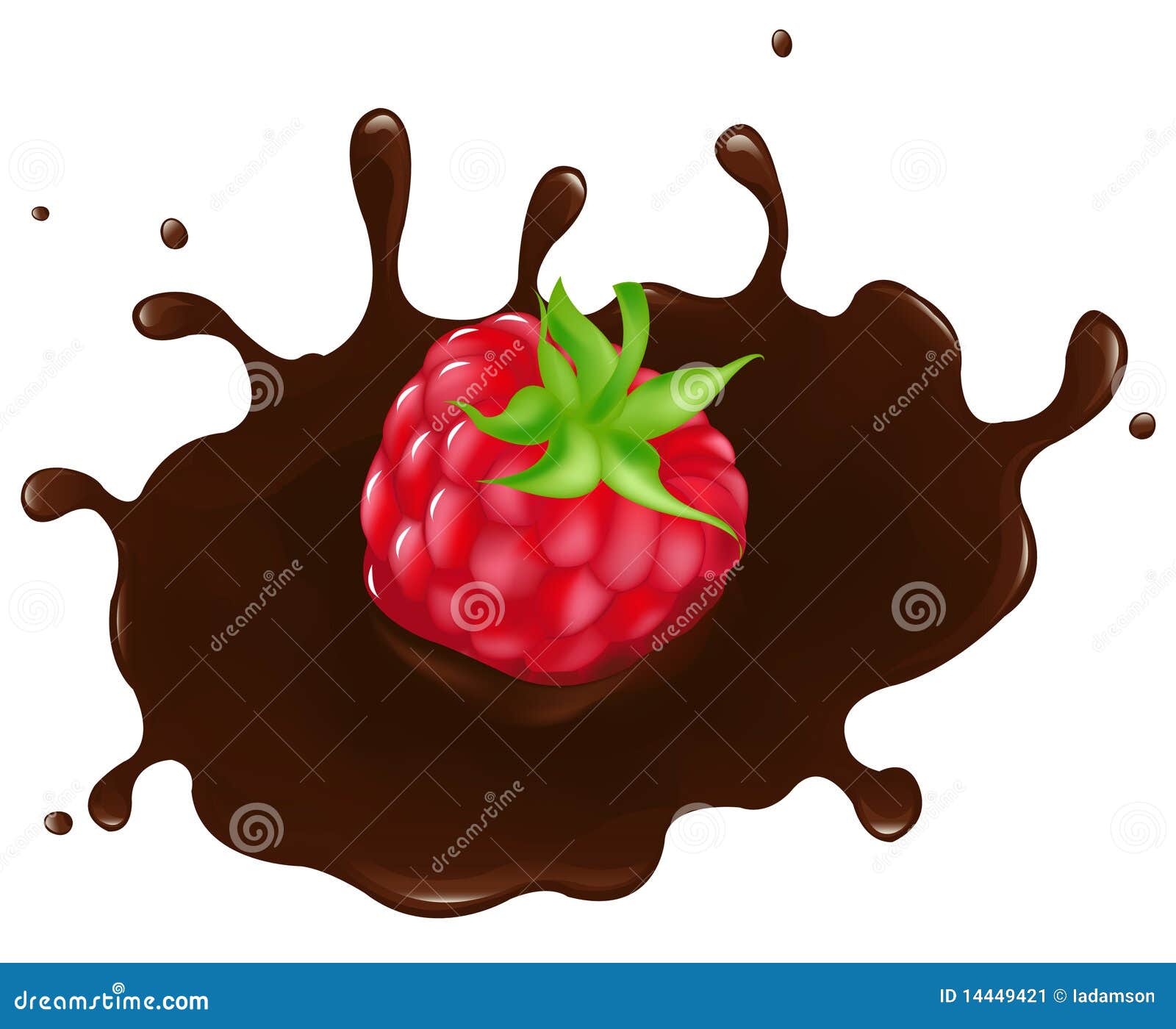 Raspberry In Chocolate Splash. Vector Stock Image - Image: 14449421 Raspberry In Chocolate Splash. Vector Stock Image - Image: 14449421