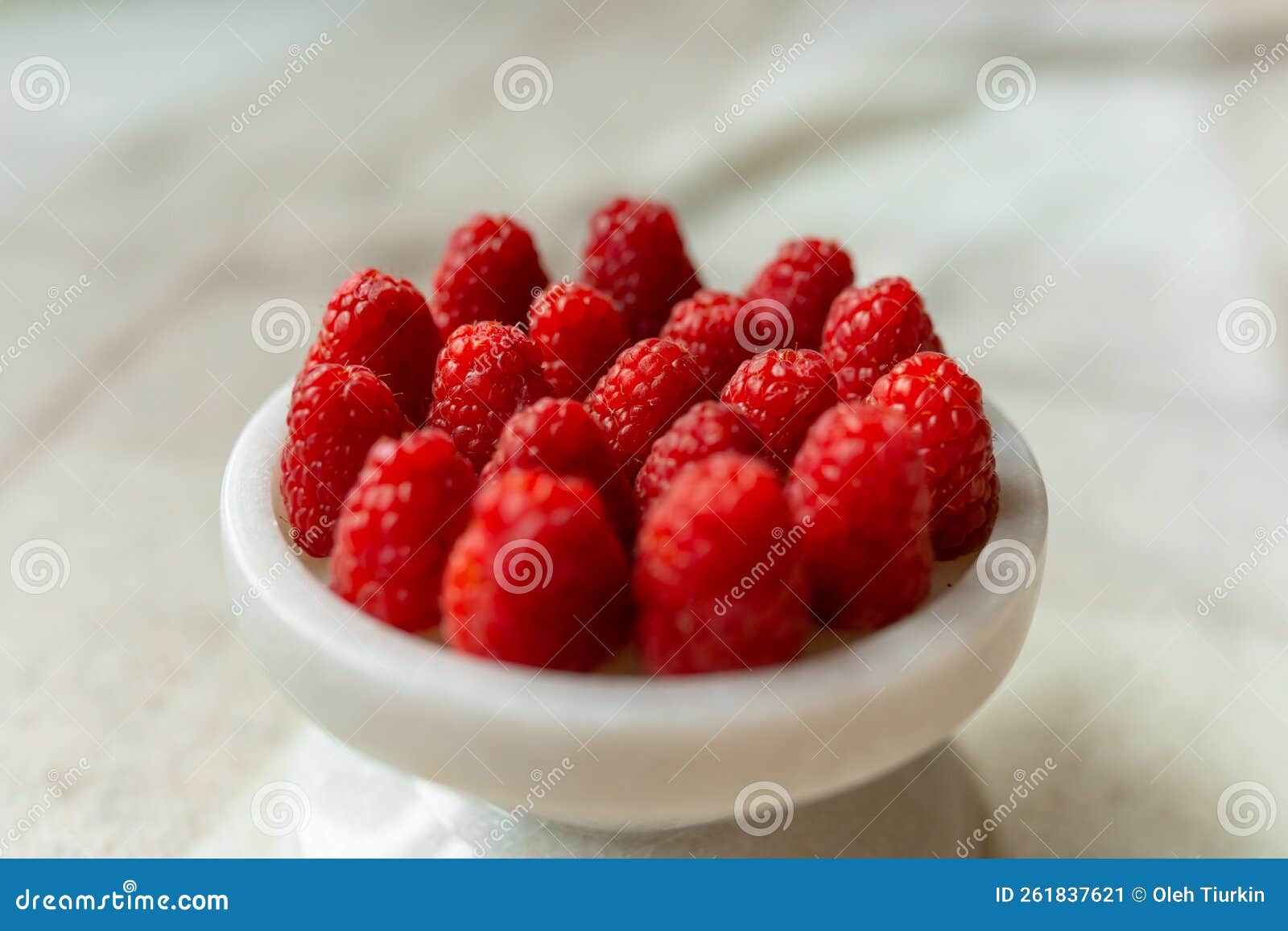 Raspberry Close-up on a Beautiful Stand, Summer Fruit. Stock Image ...