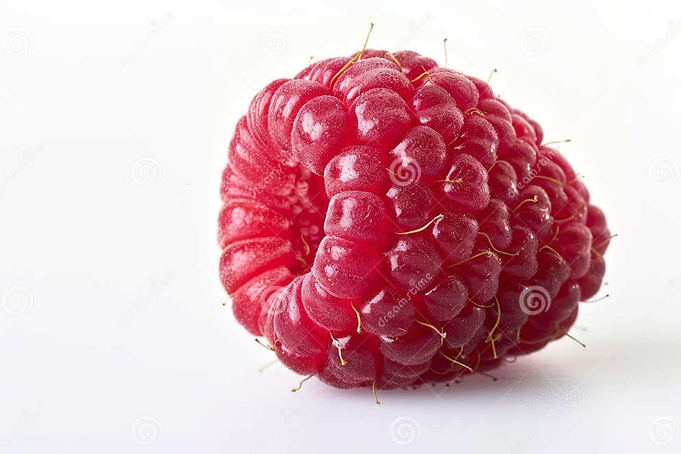 Raspberry Close-up on a White Background Stock Image - Image of healthy ...
